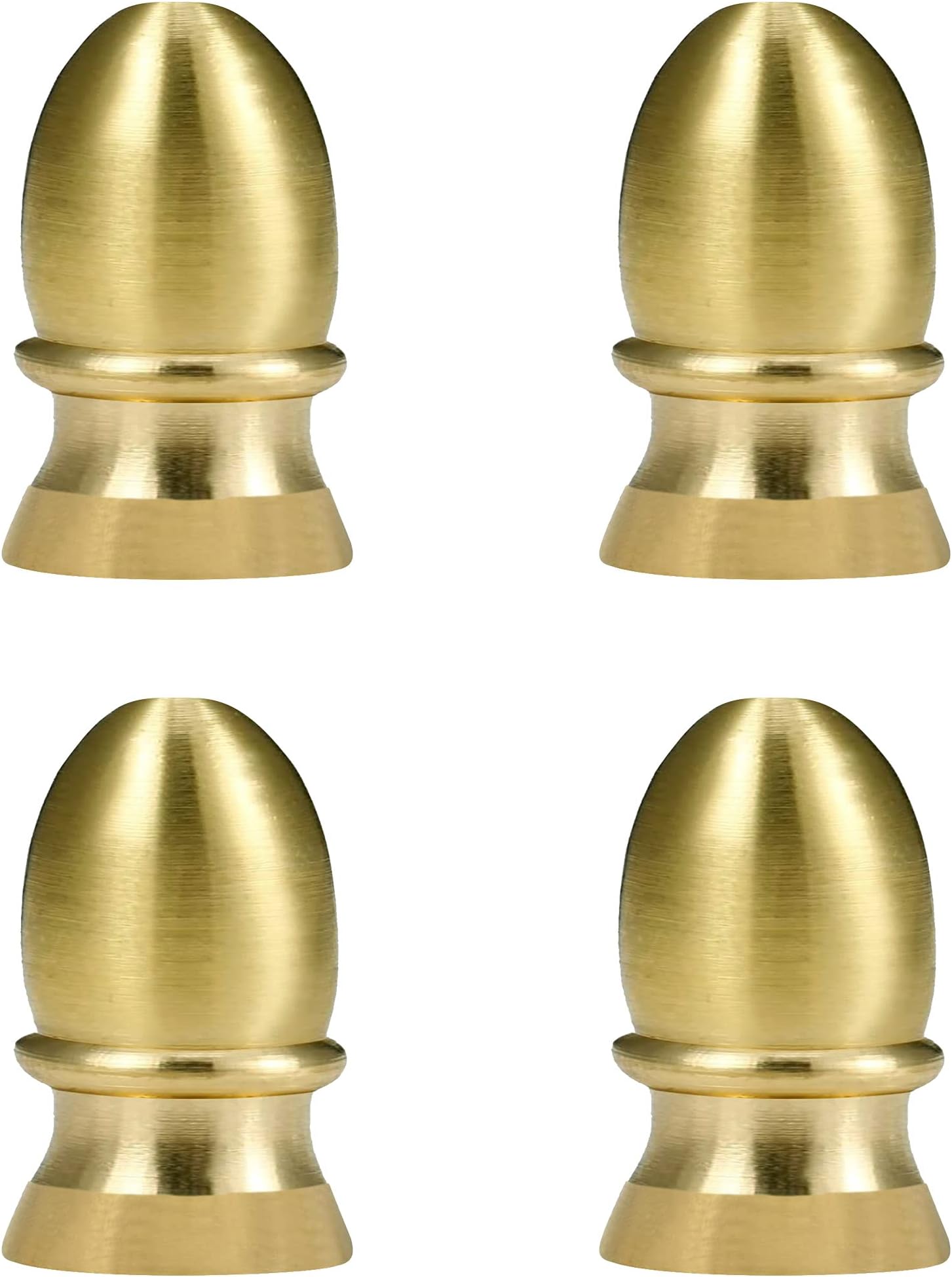 ECUDIS Pack of 4 Solid Metal Lamp Finials Caps Knob for Lamp Shade Harp ...
