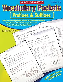 Amazon.com: Vocabulary Packets: Prefixes & Suffixes: Ready-to-Go ...