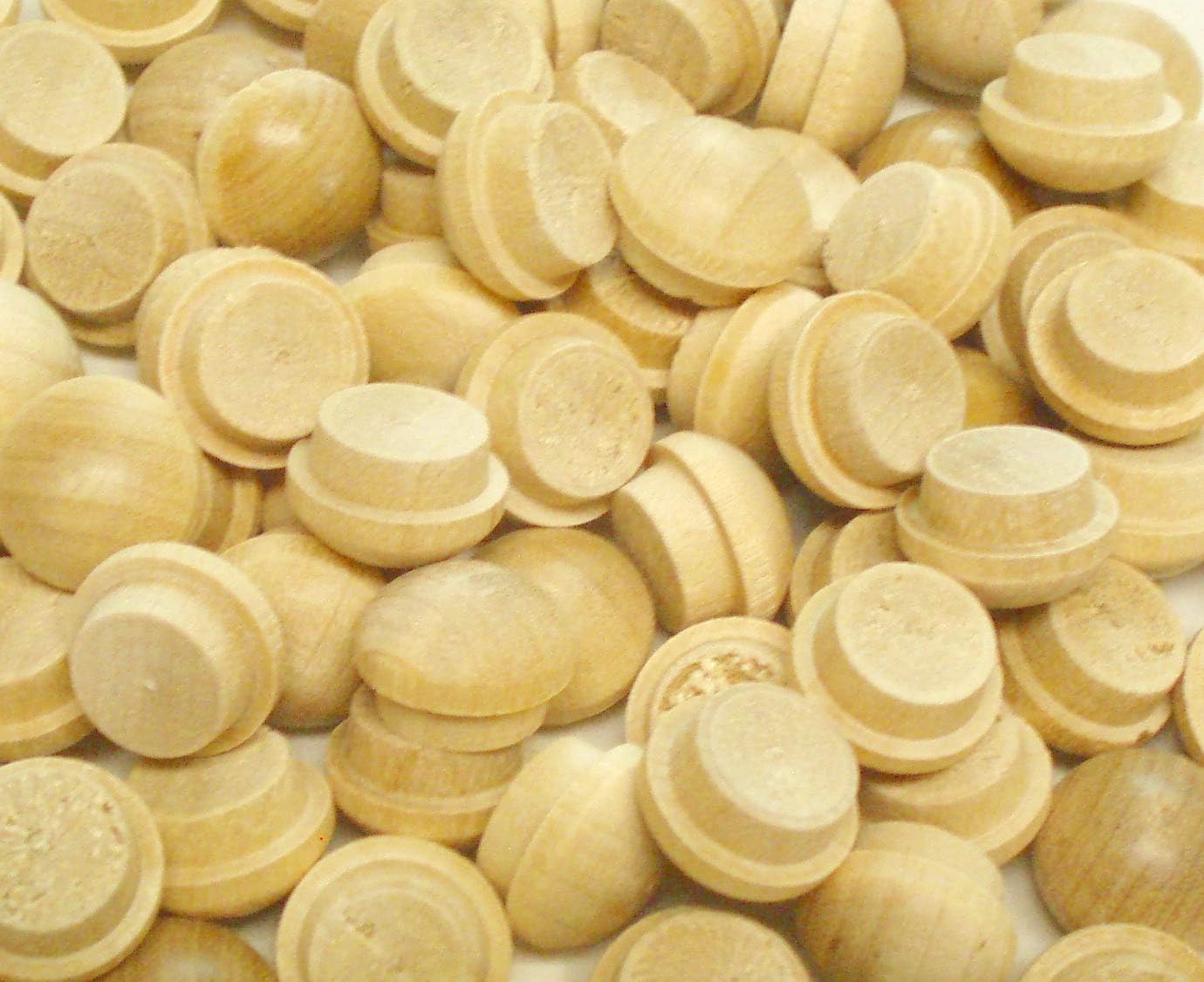 Amazon.com: 3/8" - Pack of 25 - Maple Mushroom Buttons - Wood Screw ...