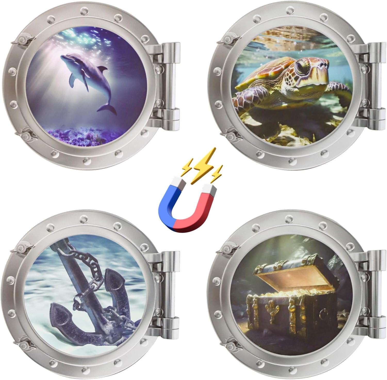 Amazon.com: Large Cruise Door Decorations Magnetic - Rdanruy 4PCS Retro ...