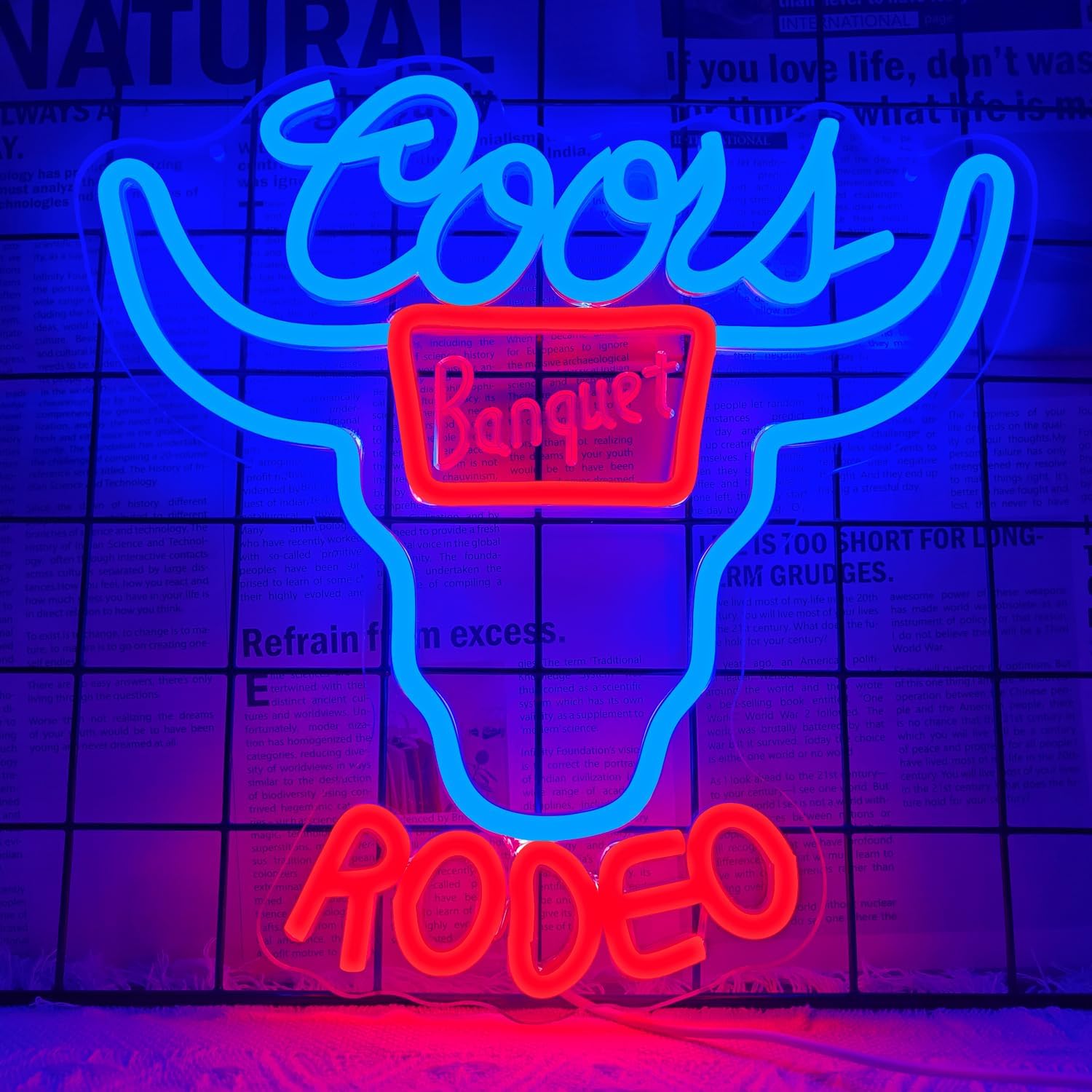 Amazon.com : Neon Signs Coor Light Cowboy Real Glass Beer Bar Pub Man ...