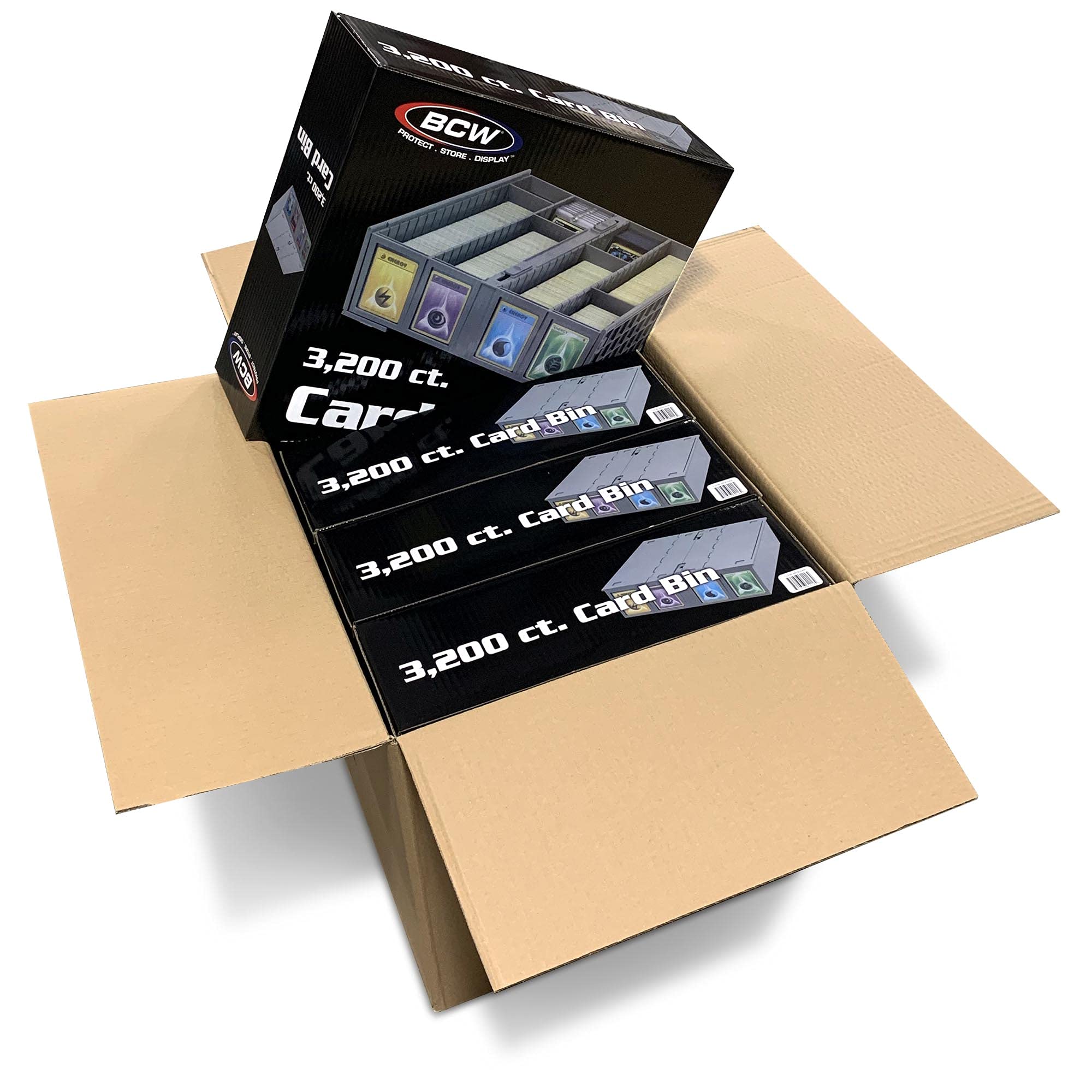 Amazon.com: BCW Collectible Card Bin - 4 Pack Gray | Storage Box for ...