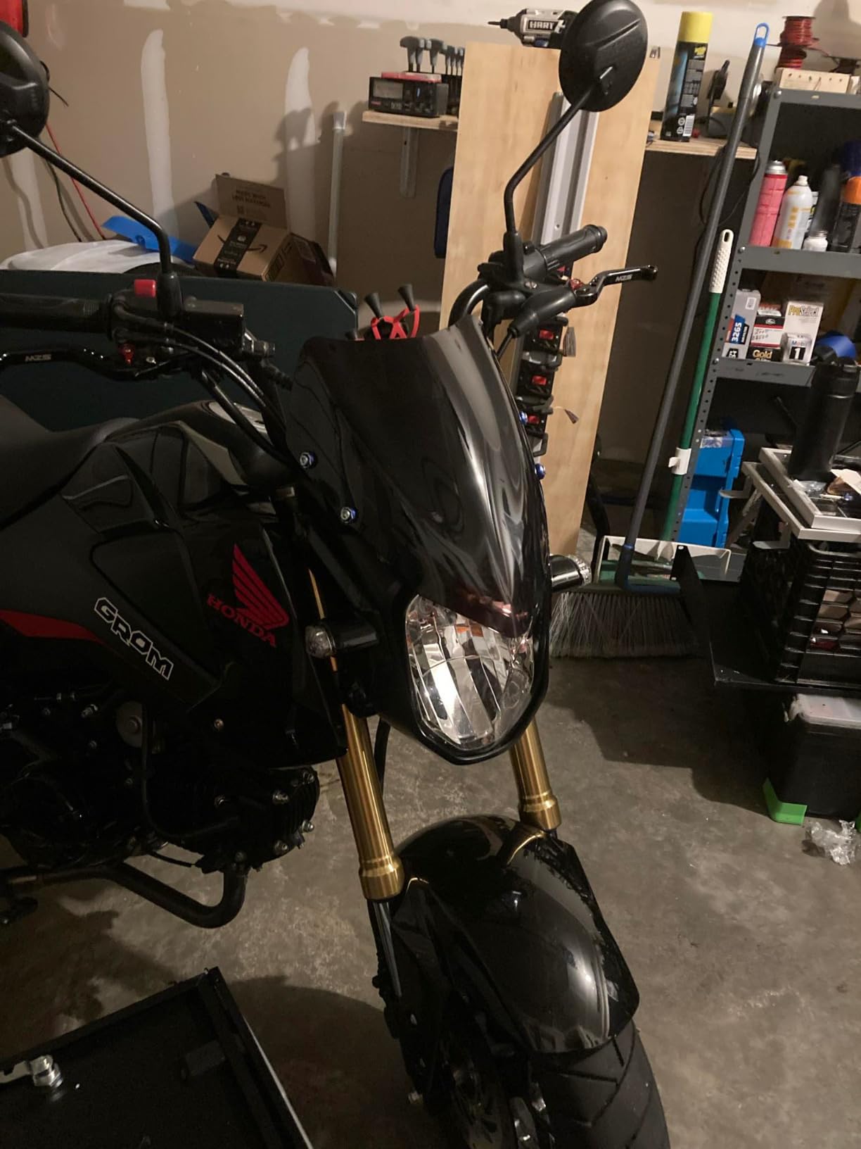 Amazon.com: Mokuo Dark Brown Nearly Black Motorcycle Windshield Fit for ...