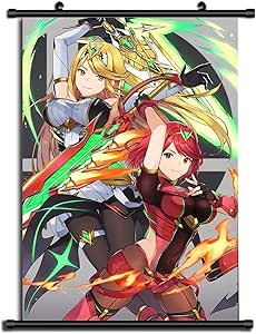 Amazon.com: TSIR Poster Fabric Poster Xenoblade Pyra Canvas Painting ...