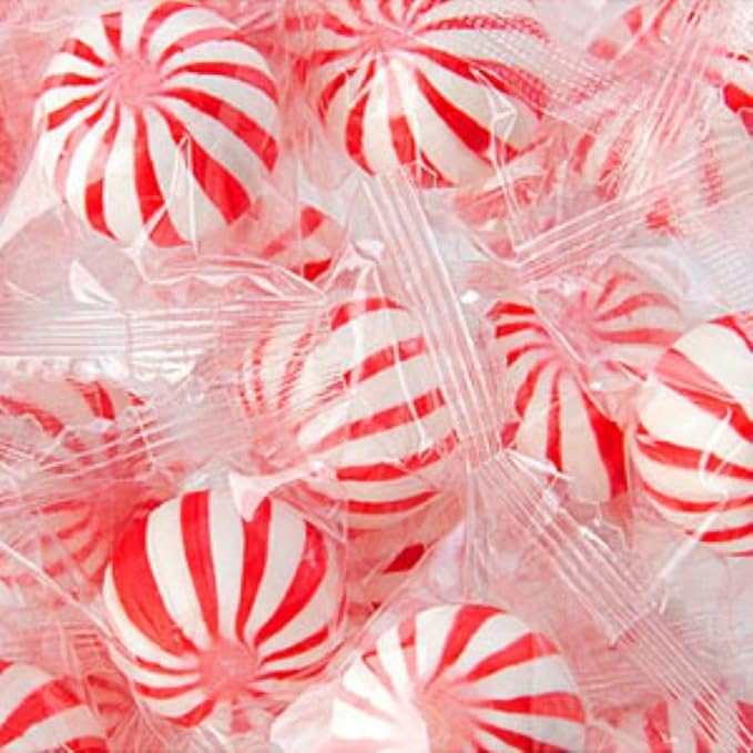 Amazon.com : Cherry Sassy Spheres Red & White Striped Candy Balls 1LB ...