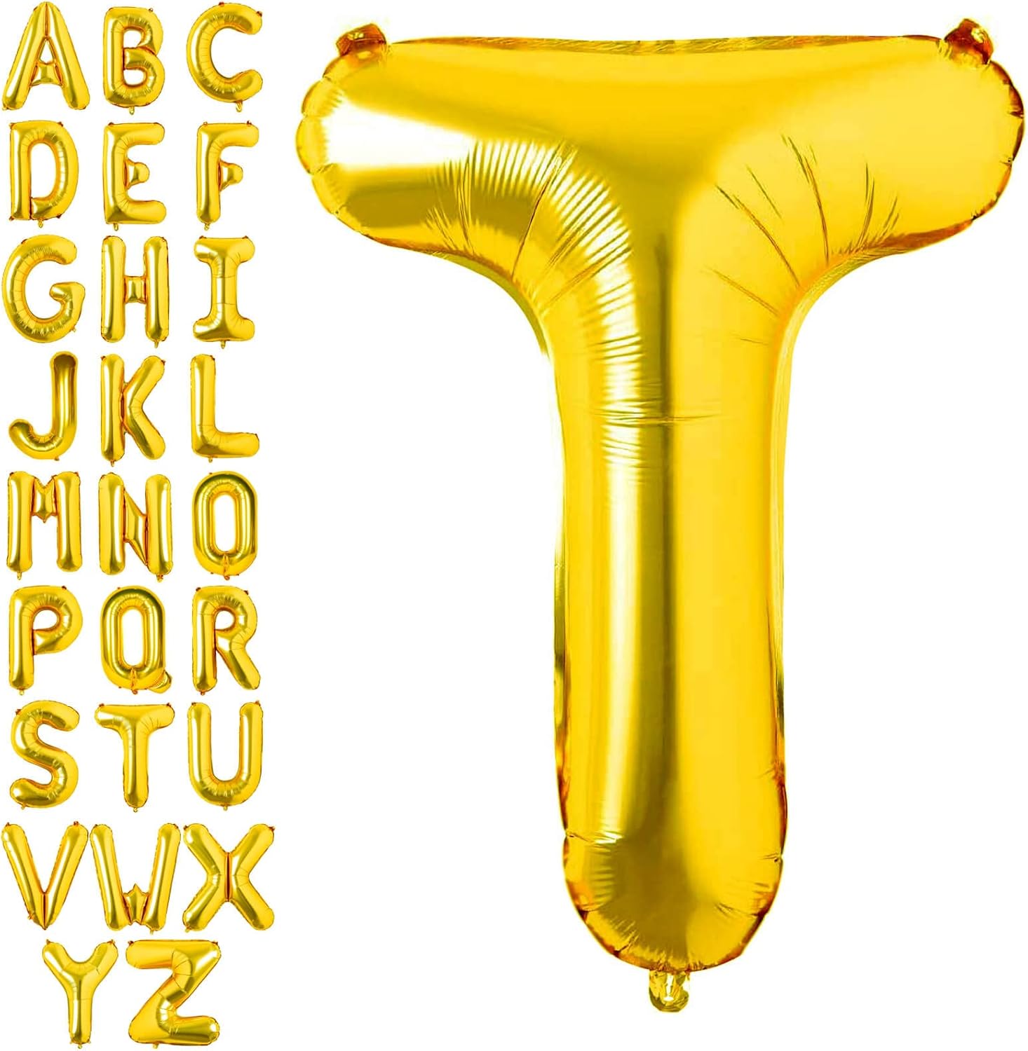 Amazon.com: Lovoir 40 Inch Large Gold Letter T Balloons Big Size Jumbo ...
