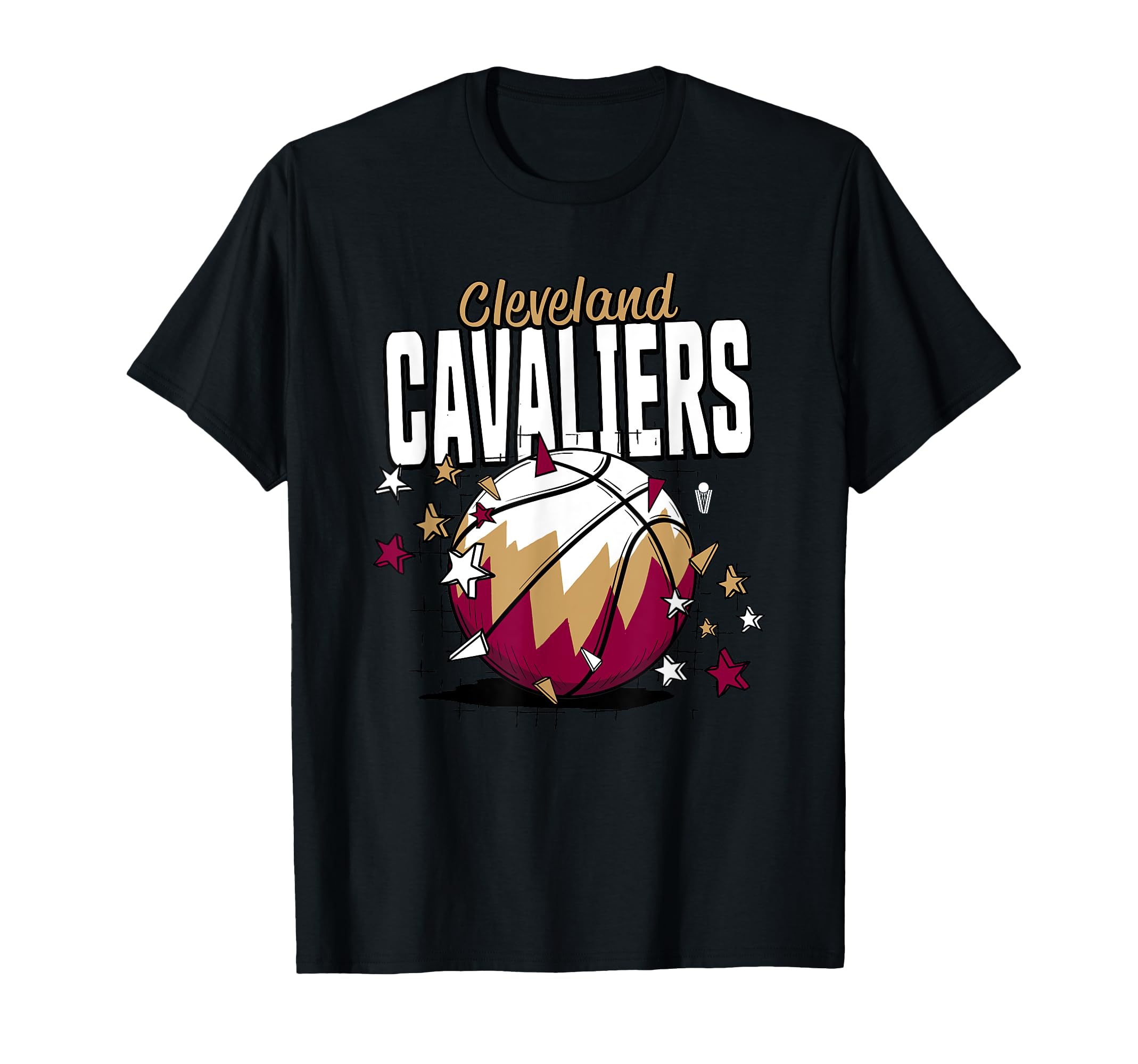 Amazon.com: NBA Cleveland Cavaliers Basketball Doodle Stars T-Shirt ...