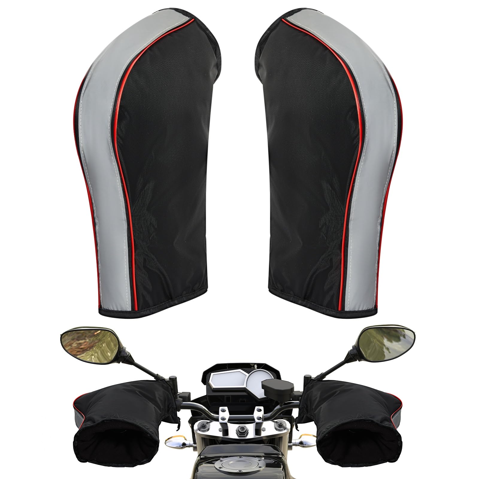 Amazon.com: Tallew Motorcycle Handlebar Gloves ATV Windproof Warmer ...