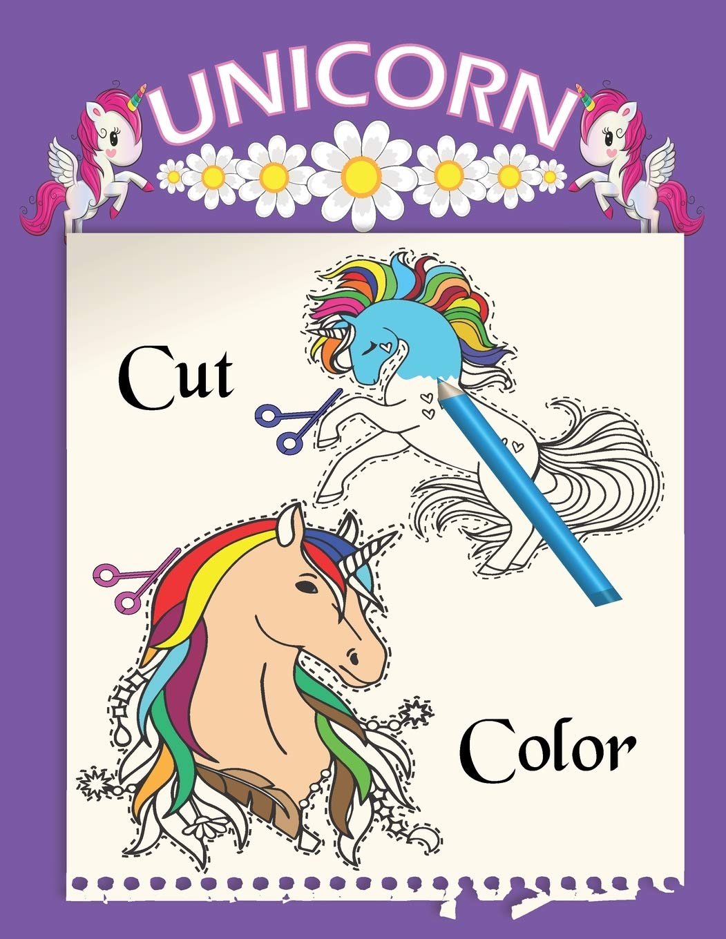 Buy unicorn cut and color: scissor scills unicorn for kids To Develop ...