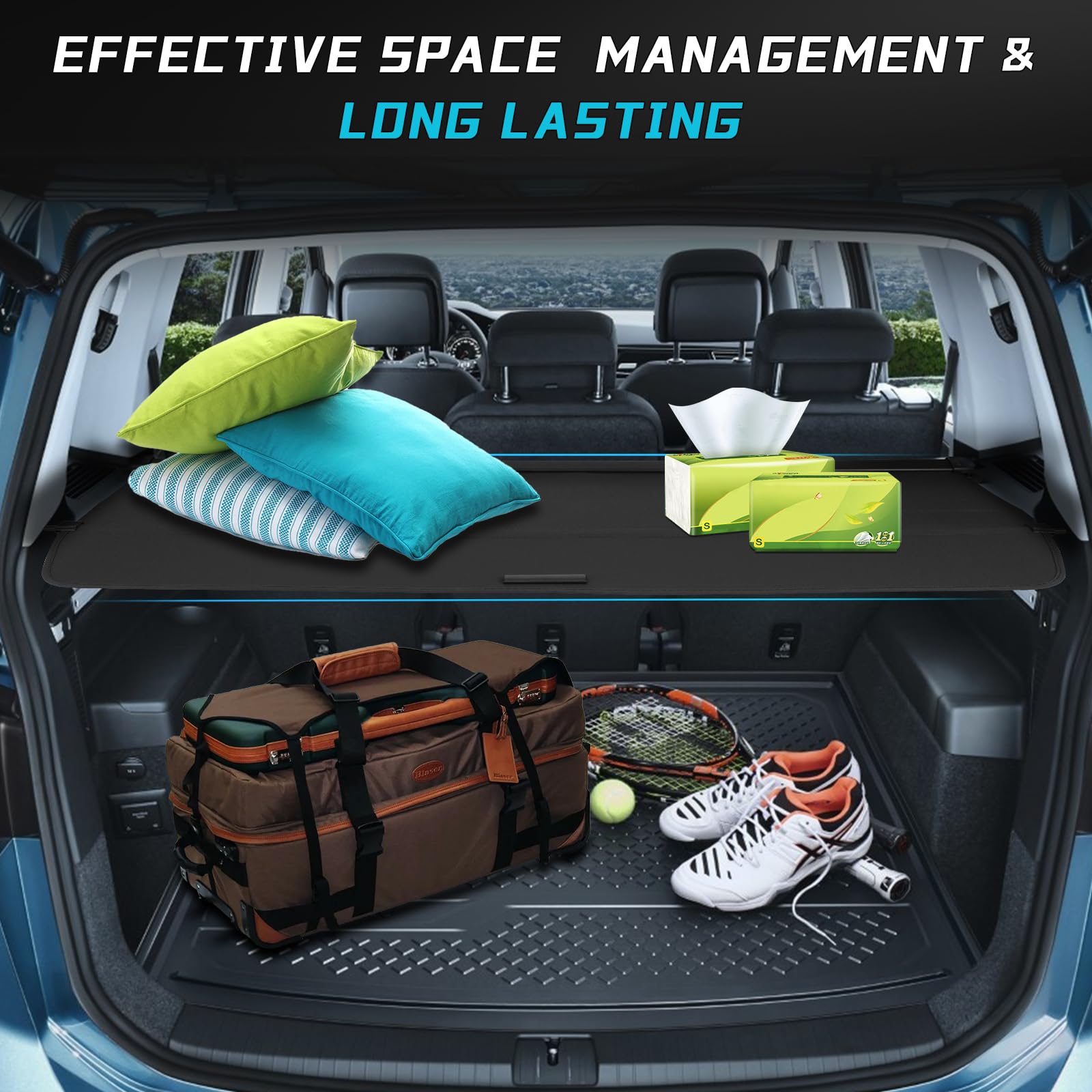 Snapklik.com : Retractable Cargo Cover For Rivian R1S Cargo Cover ...