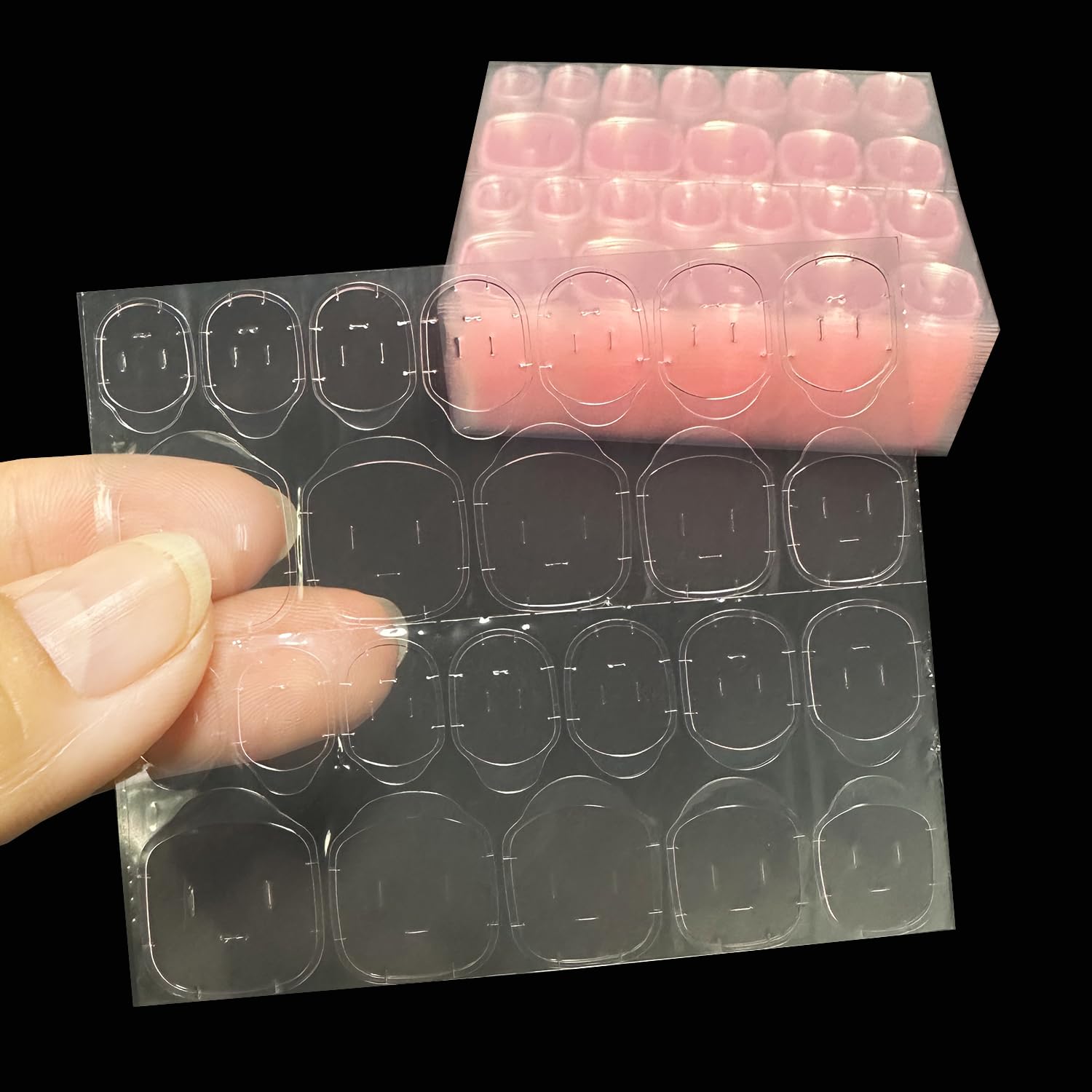 Amazon.com: 50 sheet Adhesive Tabs for False Nail Tips,1200pcs Jelly ...