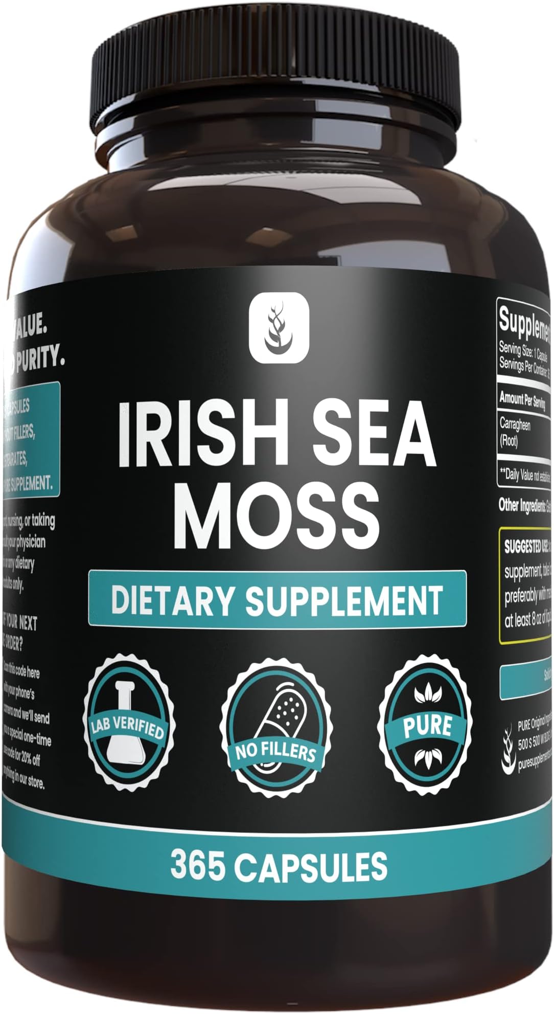 Amazon.com: PURE ORIGINAL INGREDIENTS Irish Sea Moss (365 Capsules ...
