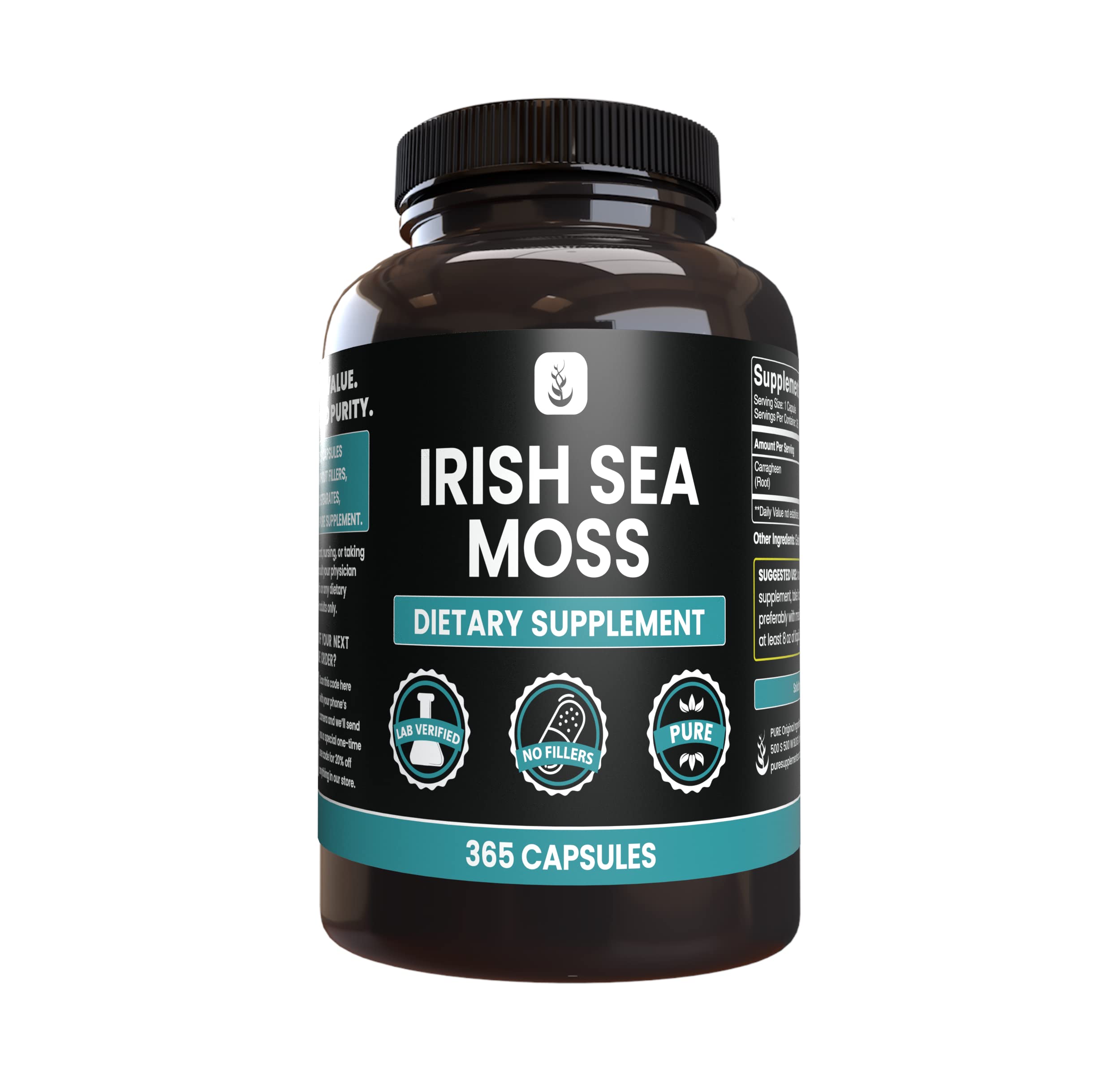 Amazon.com: PURE ORIGINAL INGREDIENTS Irish Sea Moss (365 Capsules ...