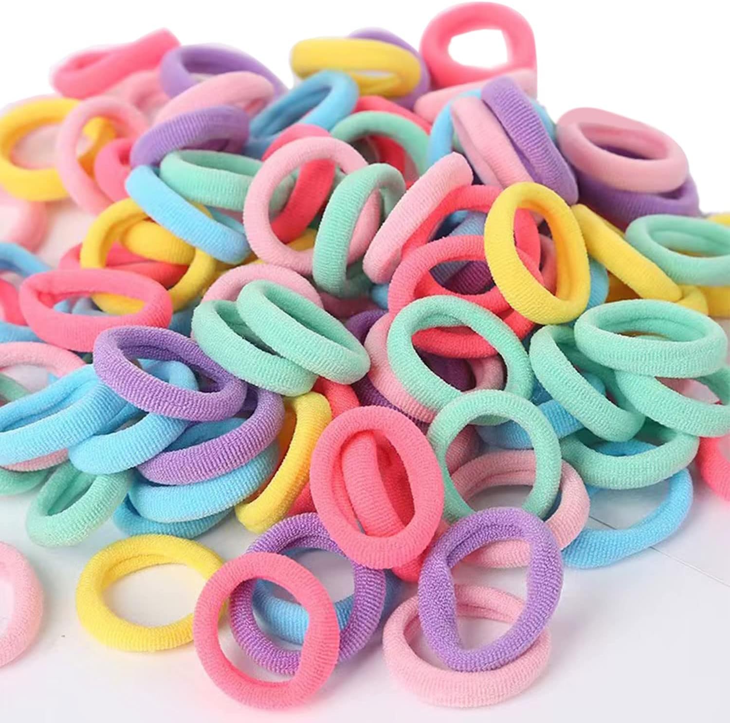 100 PCS Hair Bands for Girls Toddler Hair Bands Baby Hair Bobbles for ...