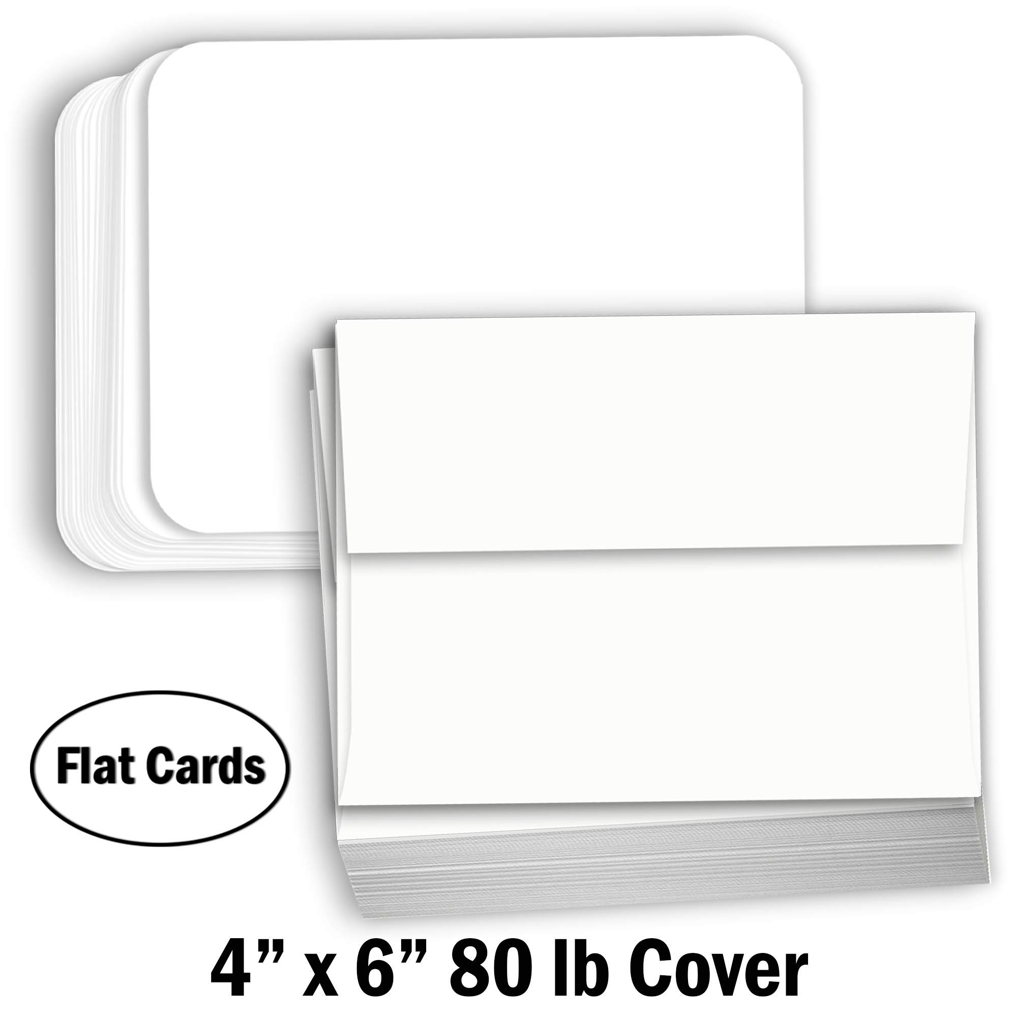 Snapklik.com : Hamilco White Cardstock Thick Paper - Blank Index Flash ...