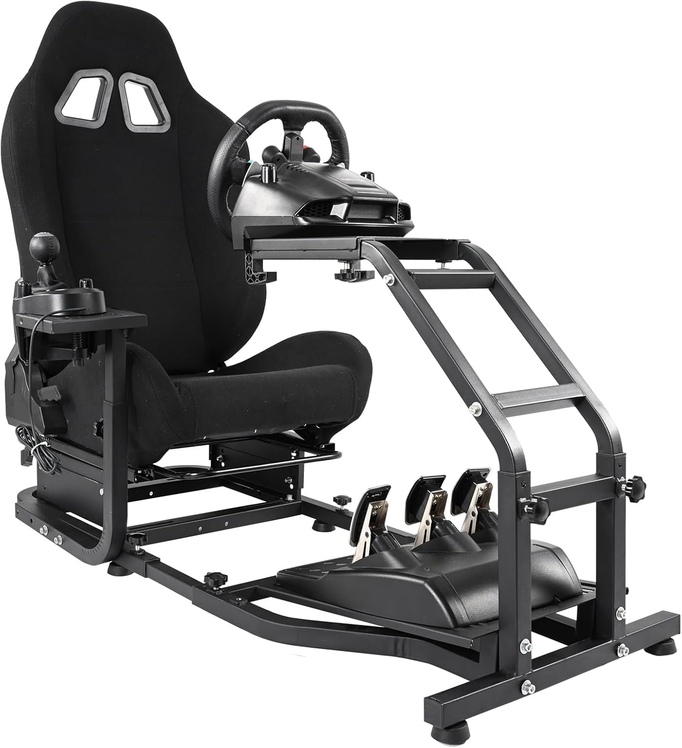 Amazon.com: Mokapit Racing Simulator Cockpit Adjustable Sim Stand with ...