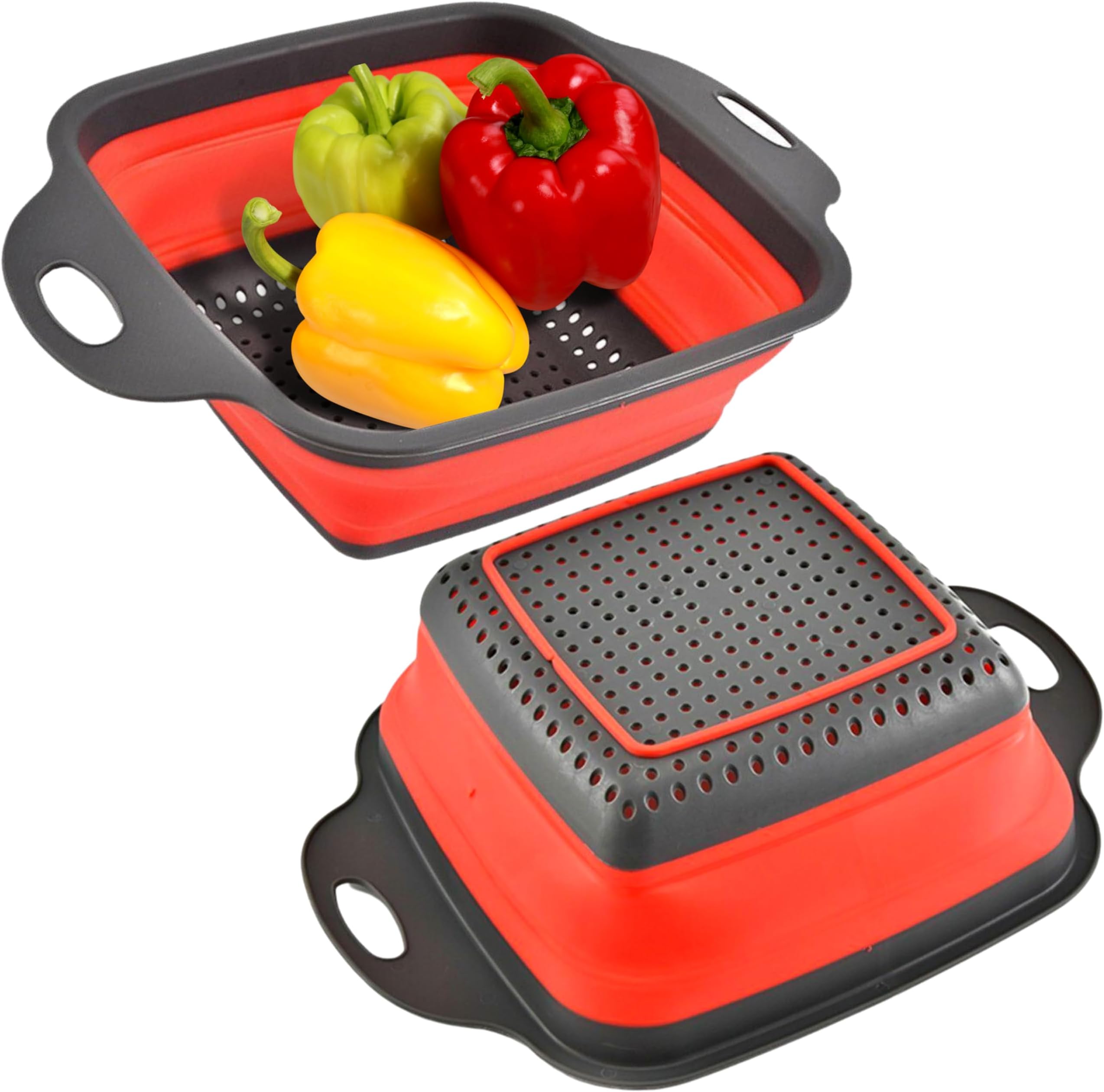 Amazon.com: Square Collapsible Colander Set,2 Collapsible Colanders ...