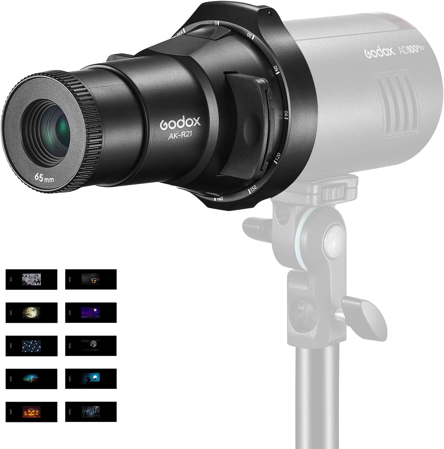 Amazon.com : Godox Ak-R21 Conical Snoot Flash Projection Attachment Kit ...
