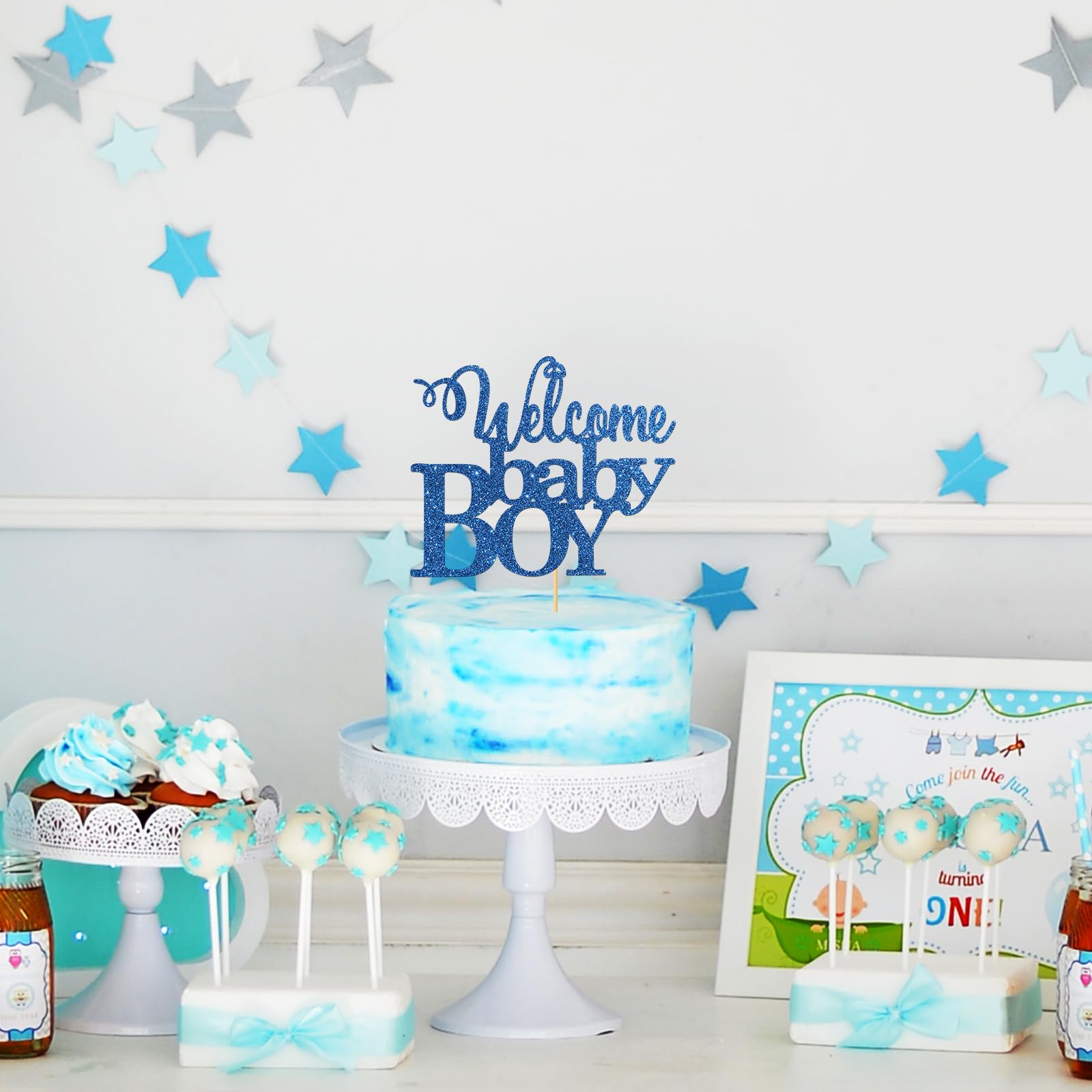 Decoraciones Para Baby Shower En Color Azul Real Amazon.com:
