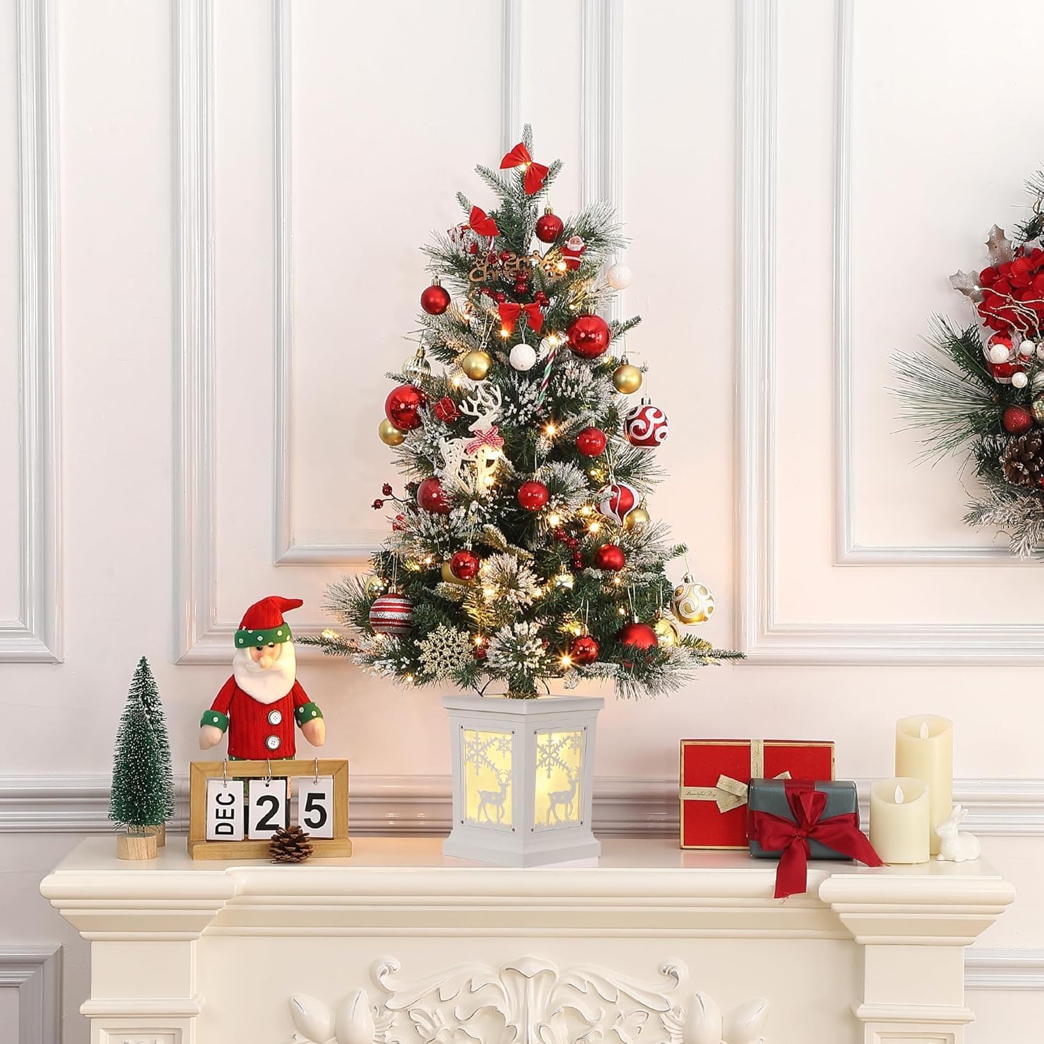 Amazon.com: 3 Ft Fiber Optic Artificial Christmas Tree, Pre-Lit Mini ...