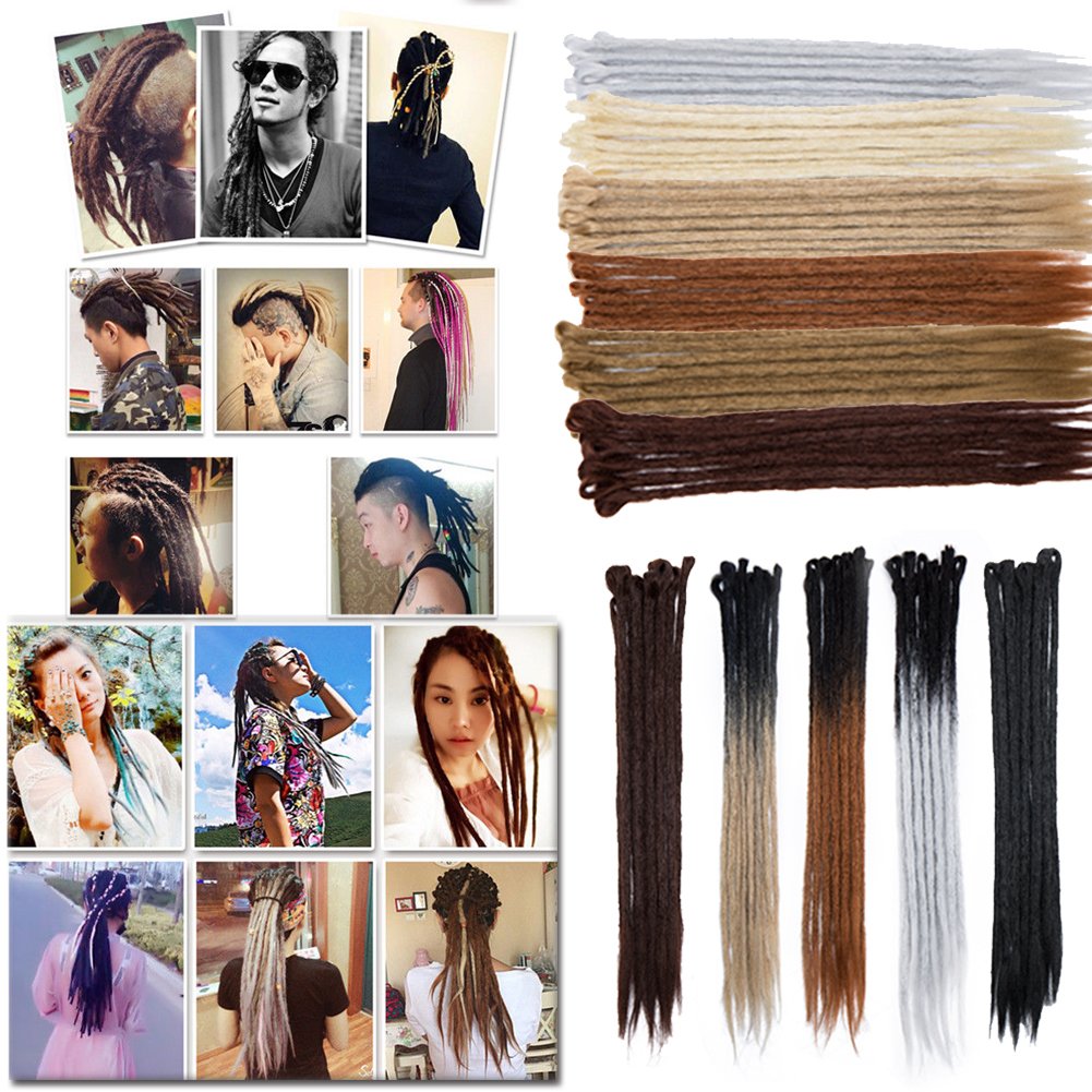 Black Dreadlock Extensions Syntheic Dreadlocks Handmade Fake Dread ...