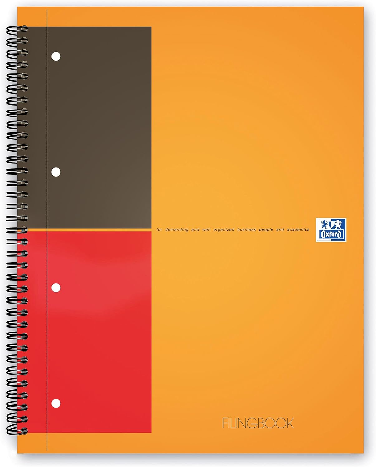 Oxford International A4 Poly Cover Hardback Filing Book – Orange/Black ...