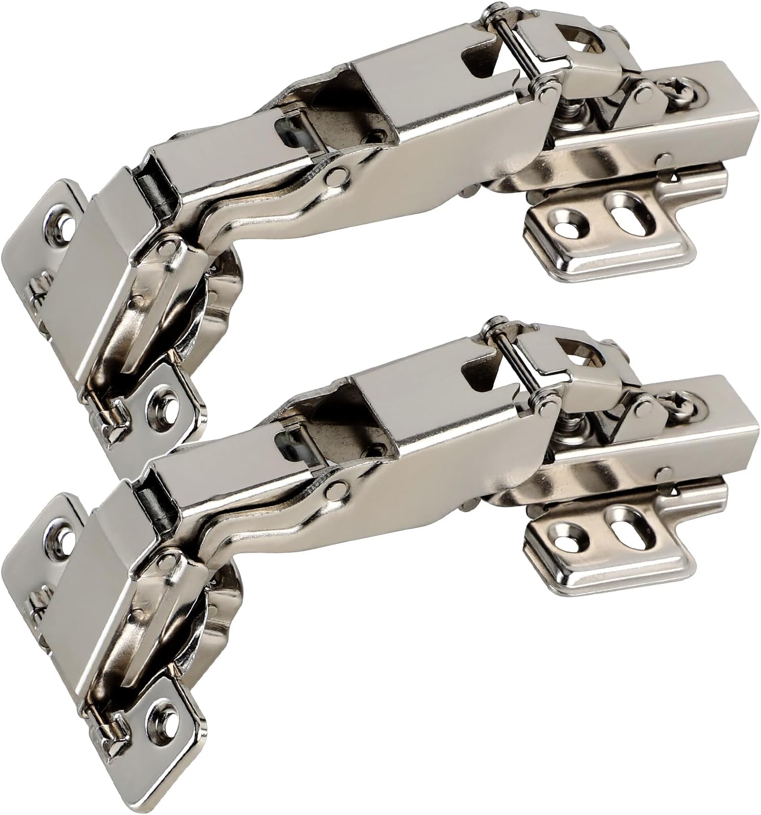 2-Pack Cabinet Hinges, 175/165 Degree Half Overlay Hinges, Hidden ...
