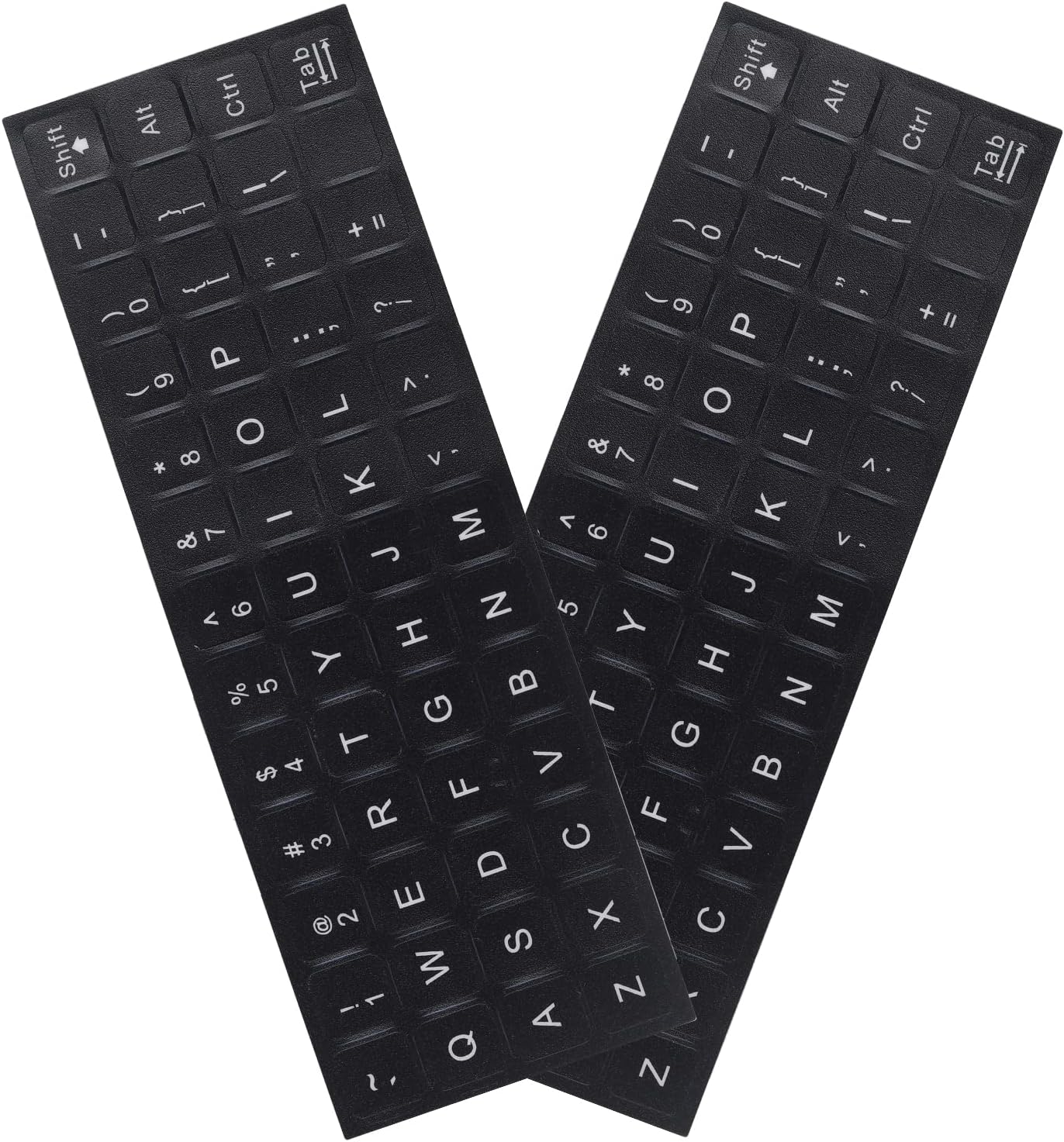 Amazon.com: 2 PCS English Keyboard Stickers with Non-Transparent Black ...