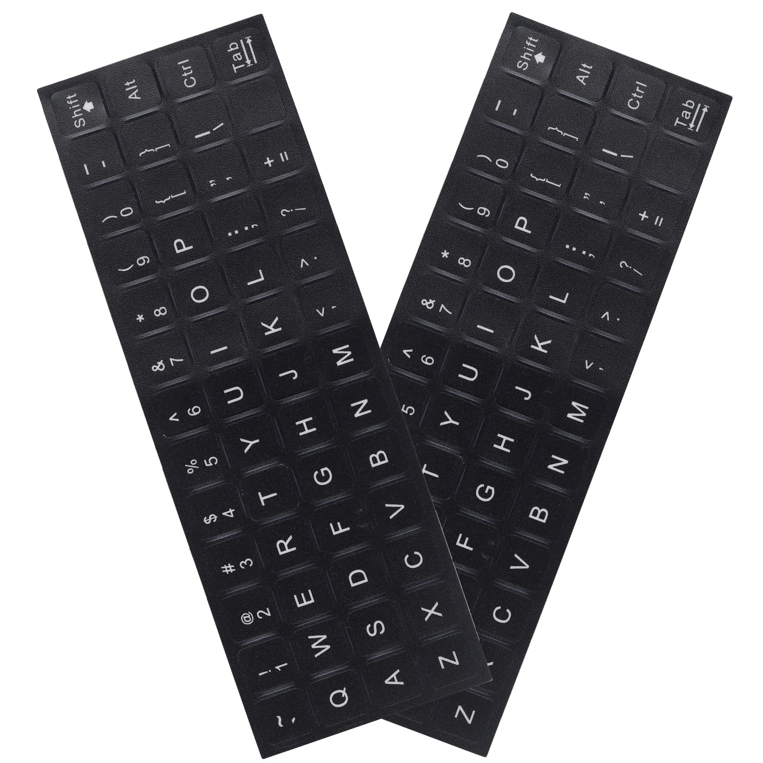 MUBUY-GOL Universal English Keyboard Stickers Black Background with ...
