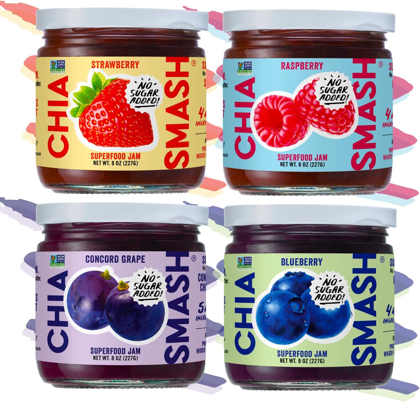 Amazon.com: Chia Smash Blueberry Jam | Subtly Sweet Keto Jam Made with ...