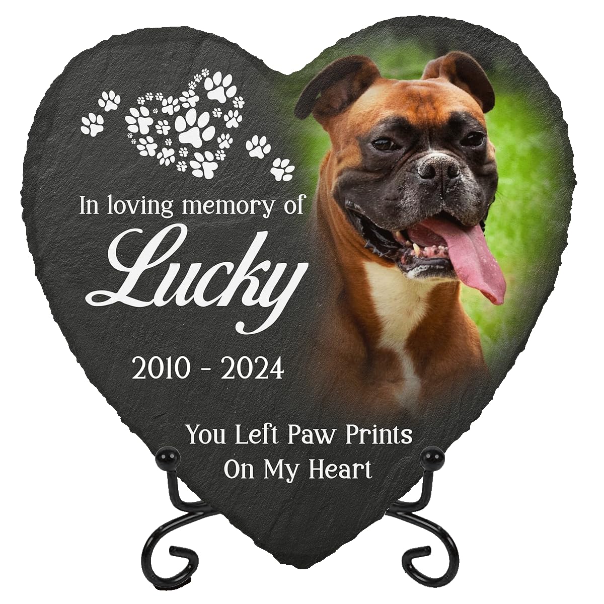 Boxer Dog Memorial Stones OLOMA Boxer Dog Statue Concrete Dog Figurine