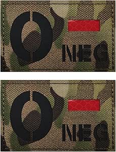 Amazon.com: 2 PCS AliPlus Blood Type Patch O- NEG Patch IR Infrared Reflective Patch Laser Cut ...