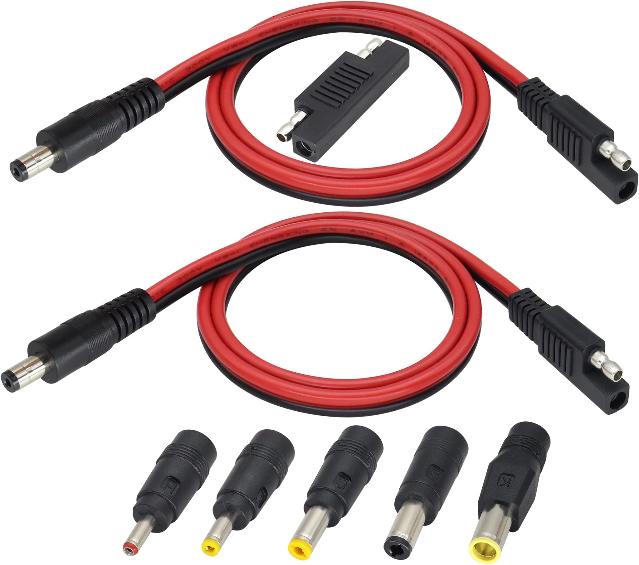 Amazon.com: COMeap Solar Panel Plug to DC 5.5x2.1mm Adapter Extension ...