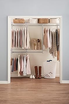 Amazon.com: Rubbermaid Configurations Classic Closet Kit, White, 3-6 Ft ...