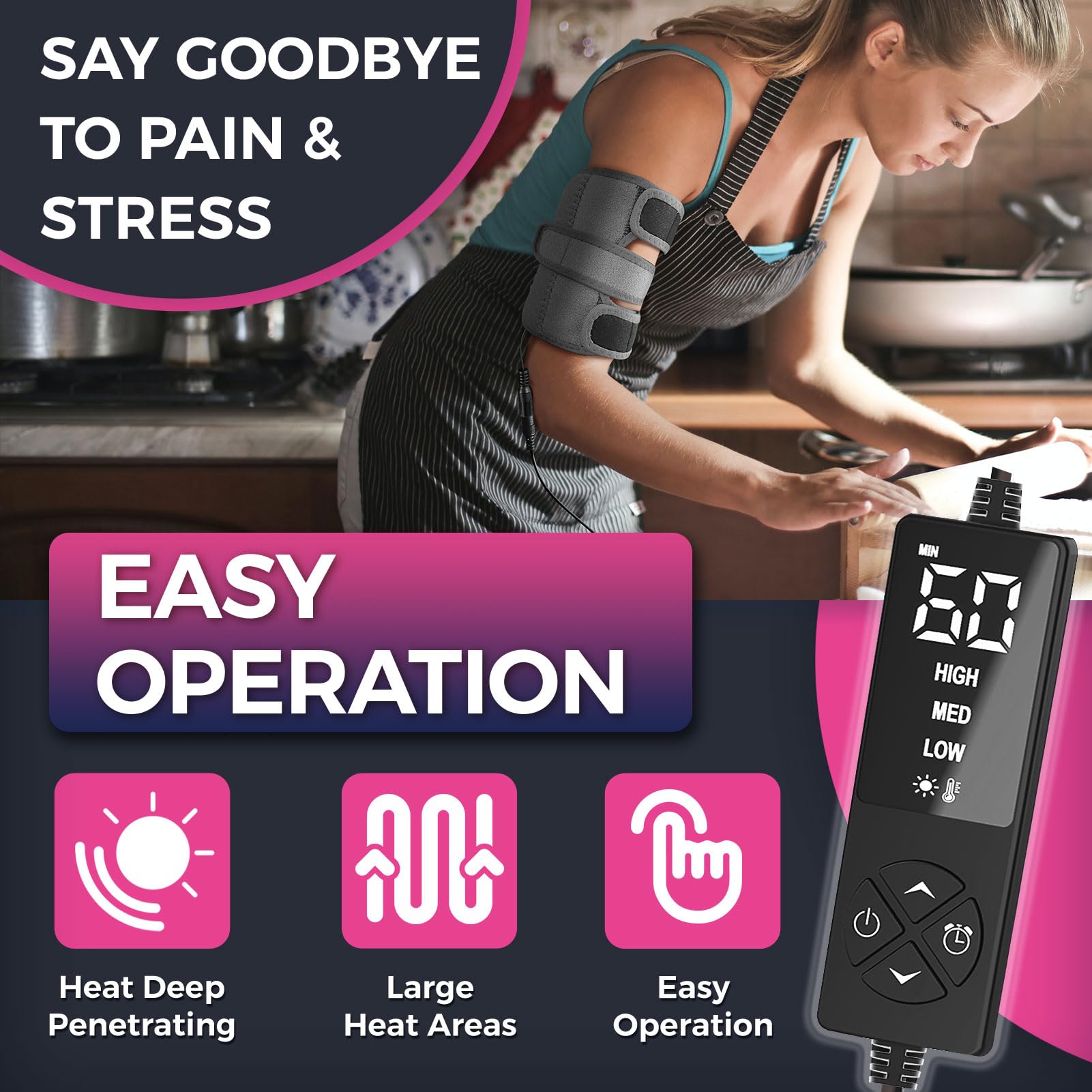 Snapklik.com : CREATRILL Upper Arm Heating Pad Sleeve