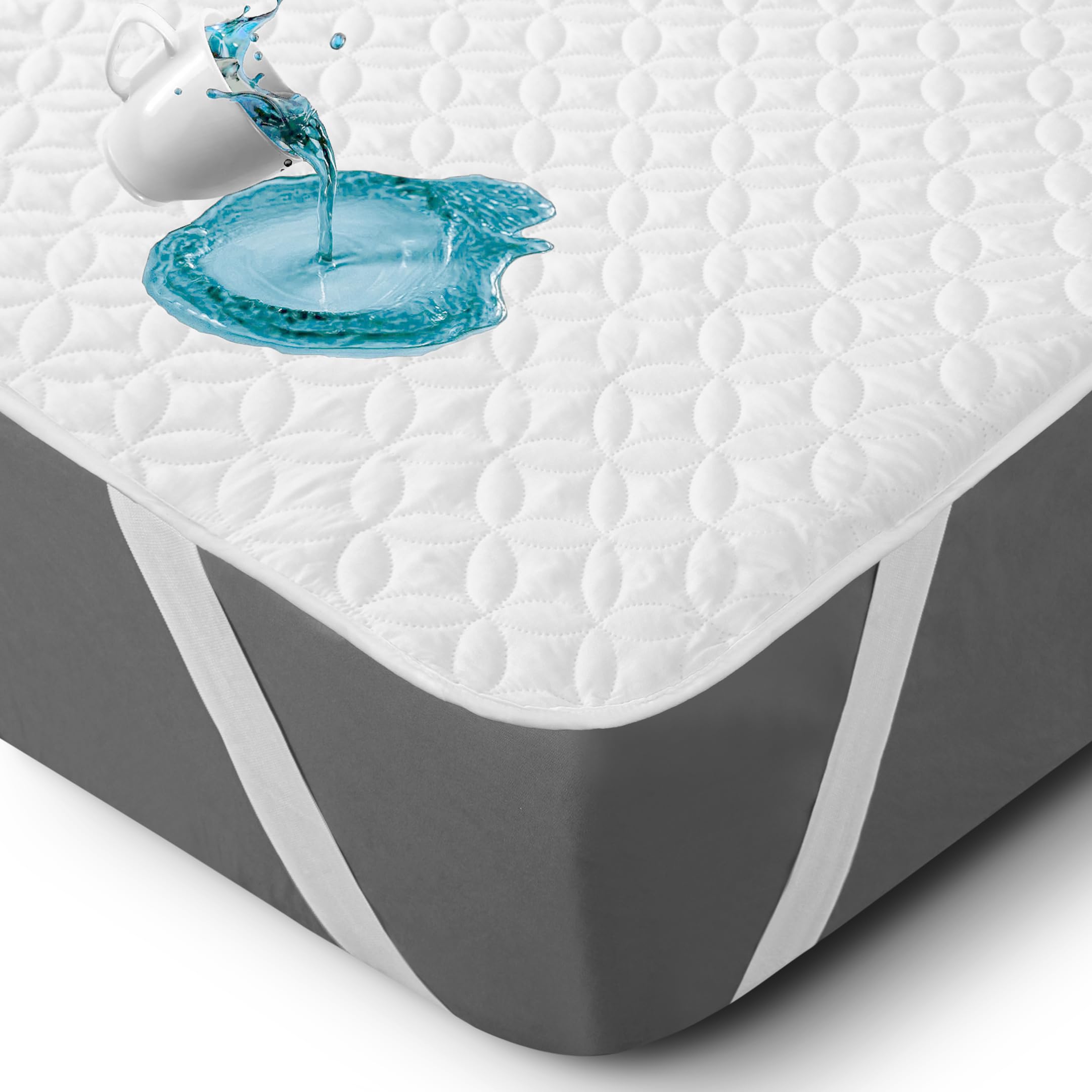 Amazon.com: Waterproof Quilted Mattress Protector - Breathable Mattress ...
