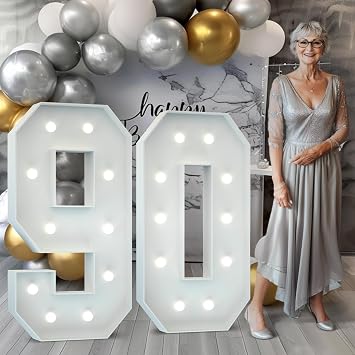 Amazon.com: Marquee Numbers 4 Feet Tall: Large 90th Birthday ...