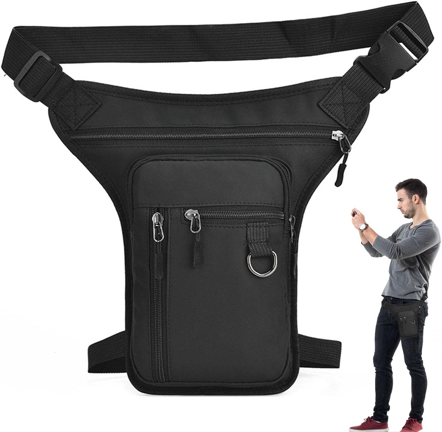 Amazon.com | Drop Leg Bag Outdoor Thigh Bag Waist Pack Zip Closure ...
