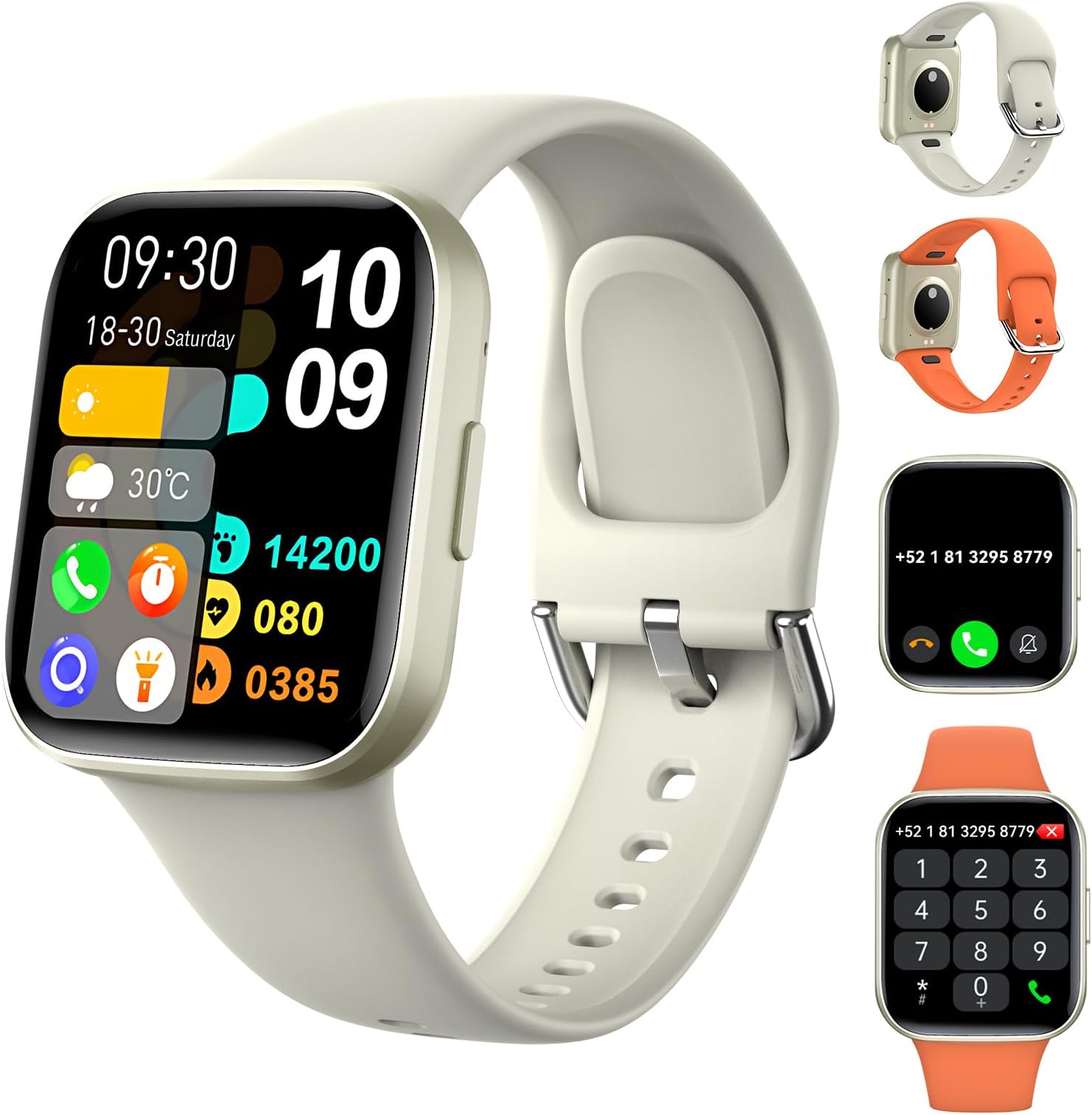 Smartwatch Deportivo Con 2 Correas,1.83" Reloj Inteligente Mujer Hombre ...