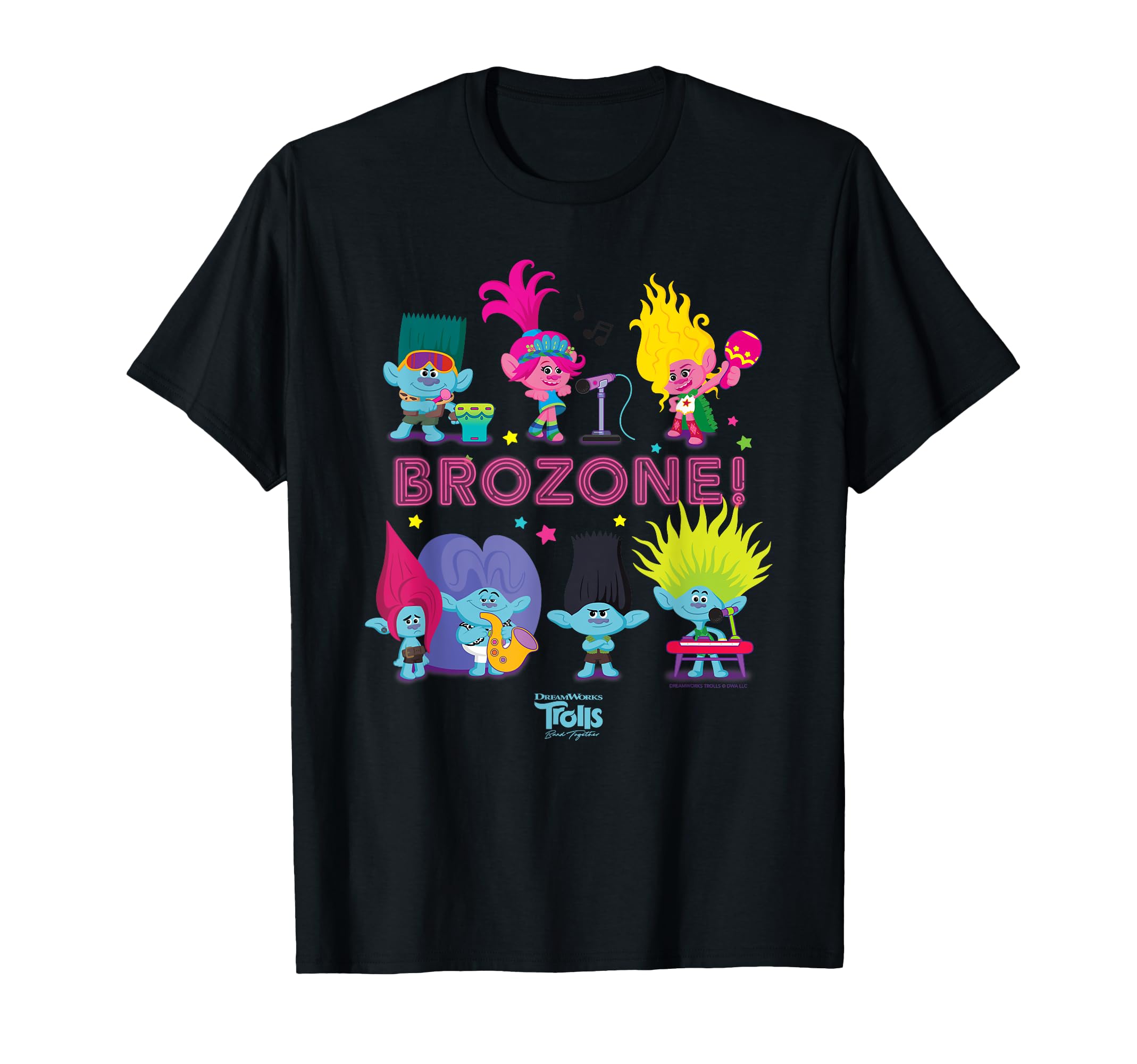 DreamWorks Trolls Band Together BroZone Poppy and Viva T-Shirt : Amazon ...