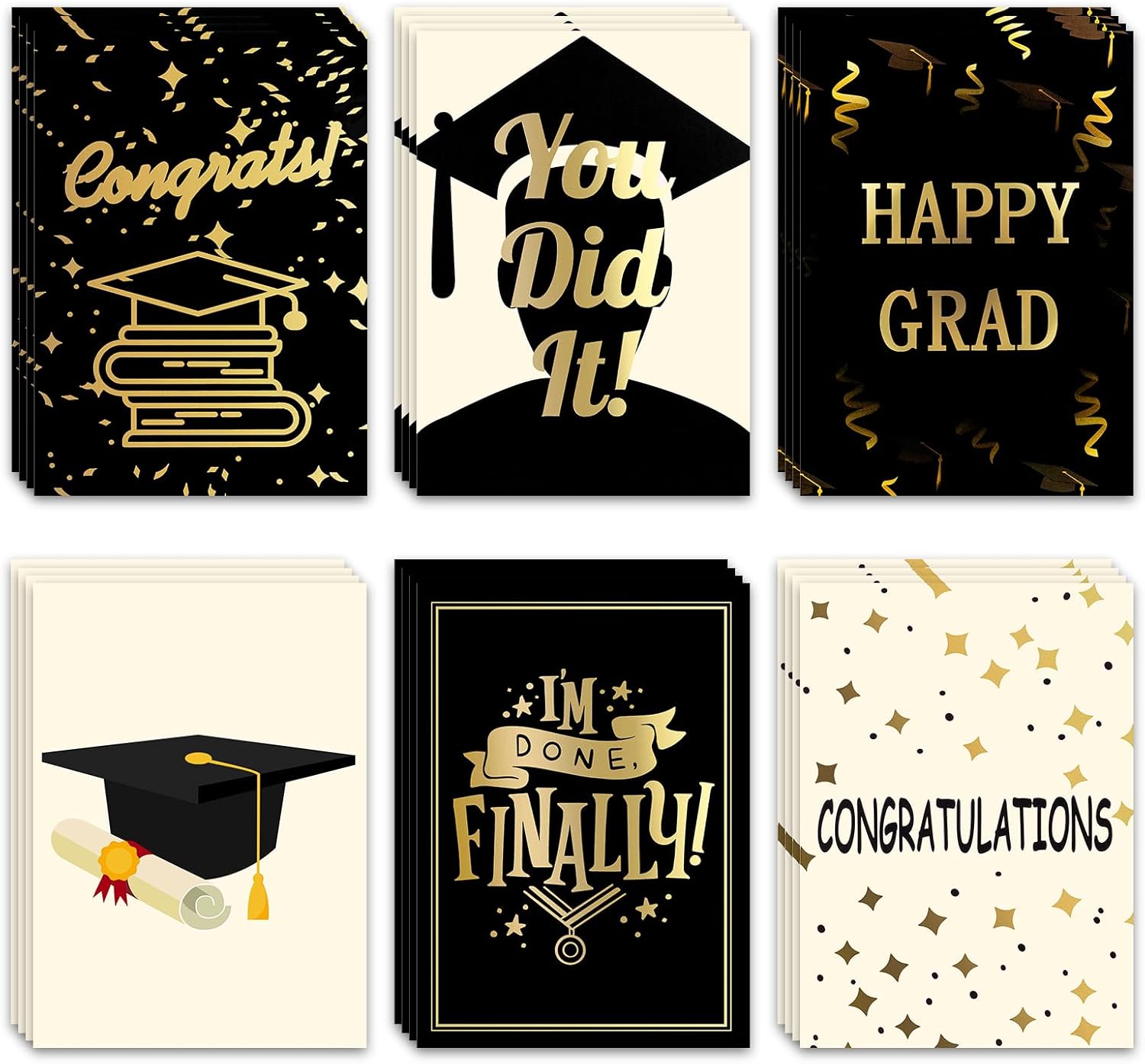 24 Pack Graduation Cards 2024, Cofullsky Graduation Cards Pack with ...