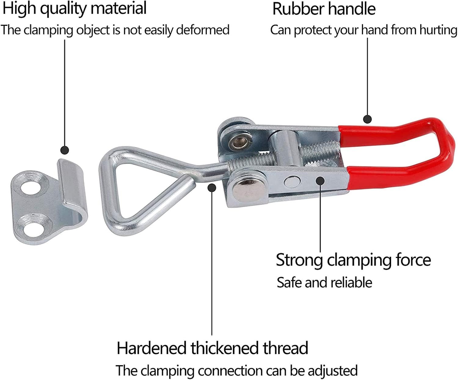 Pull Latch Hasp Clip Cabinet Latches Metal Toggle Clamp Latch Quick ...
