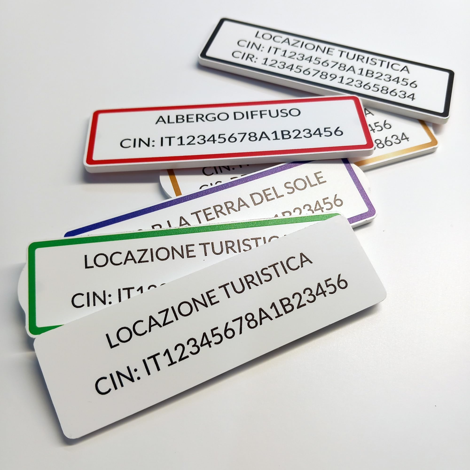 Targhetta personalizzata codice CIN, targhetta per locazione turistica ...