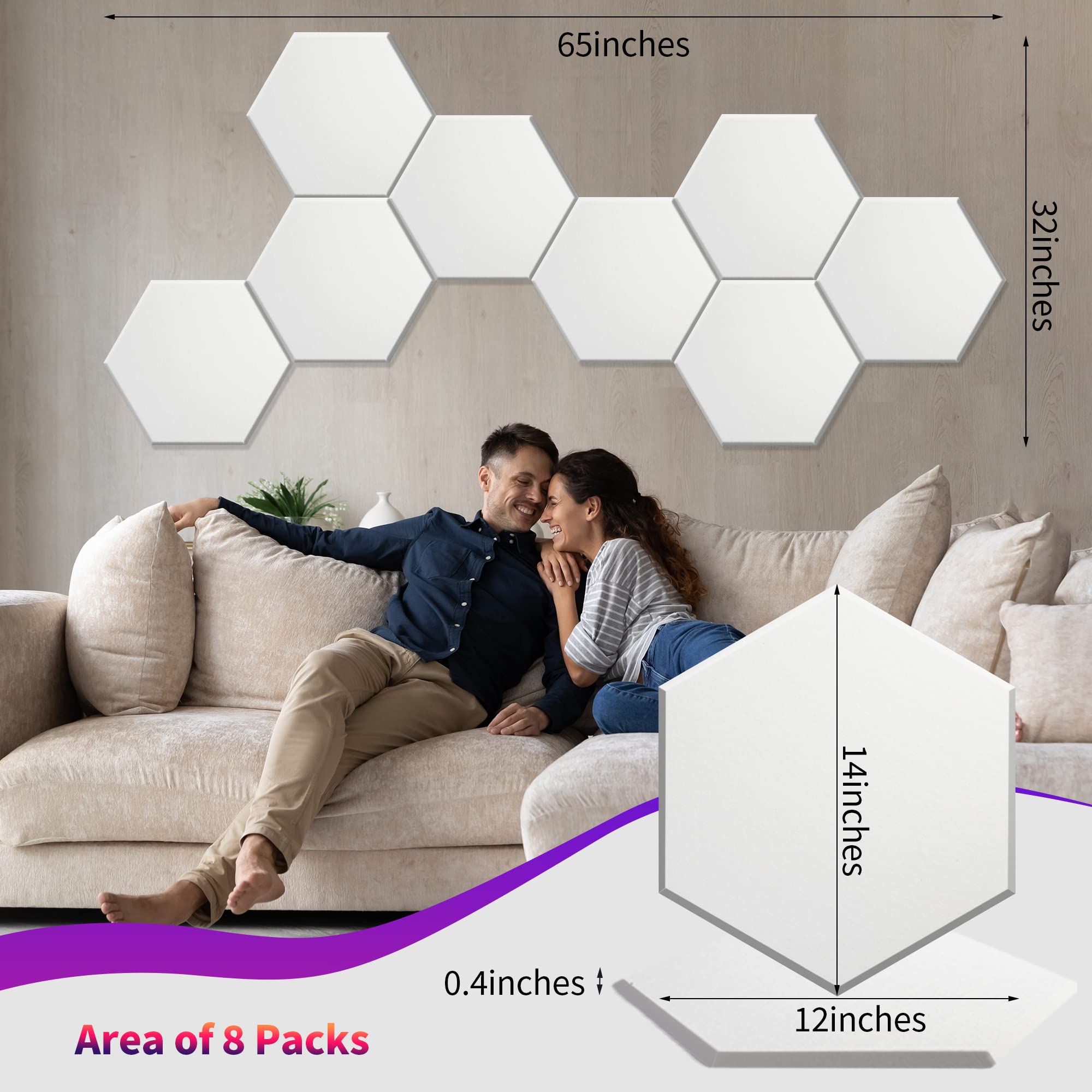 Snapklik.com : Hexagon Acoustic Panels, High Density, Sound Proofing ...