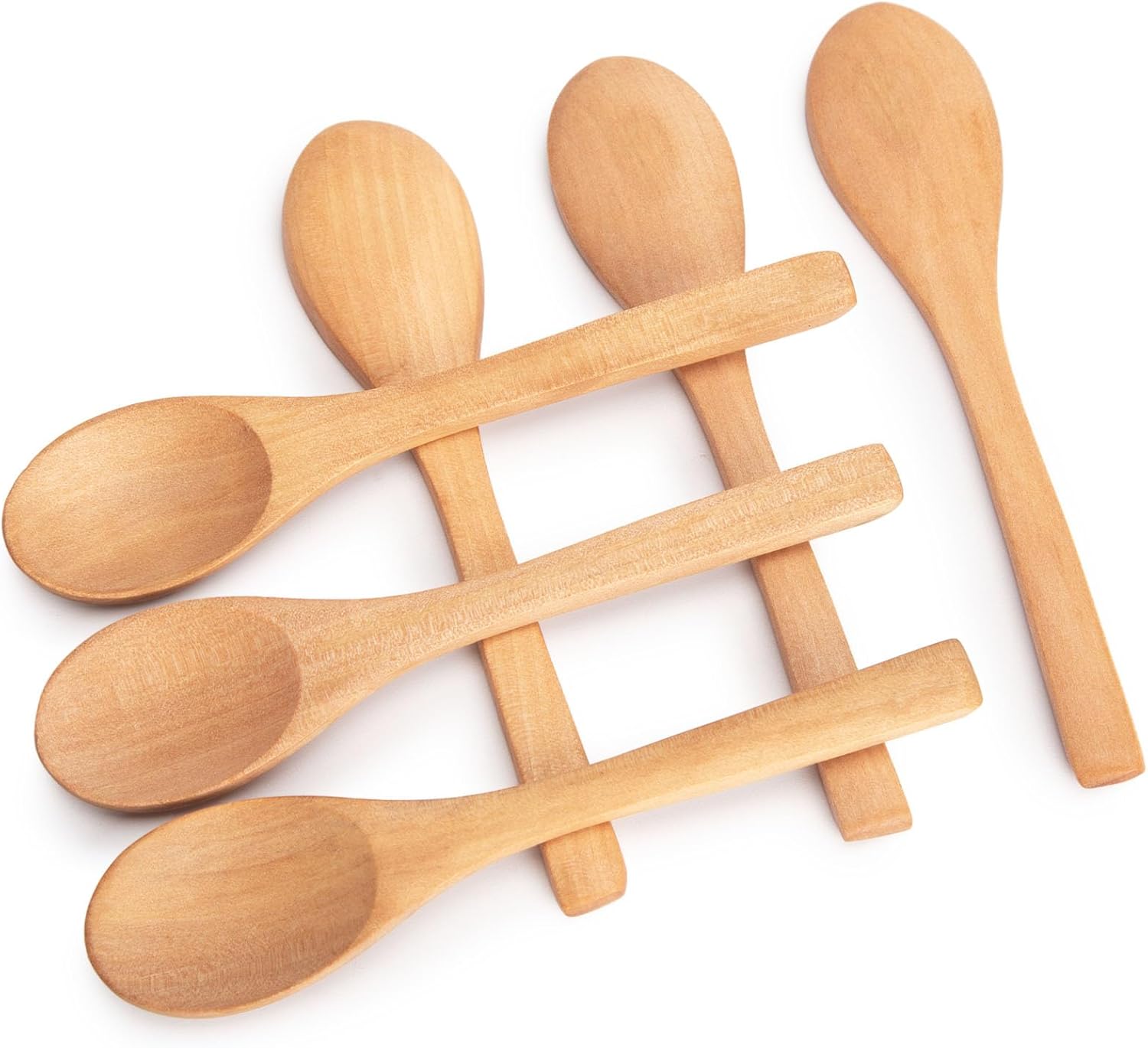 Amazon.com: HANSGO Small Wooden Spoons, 6PCS Wooden Spoons for Eating ...