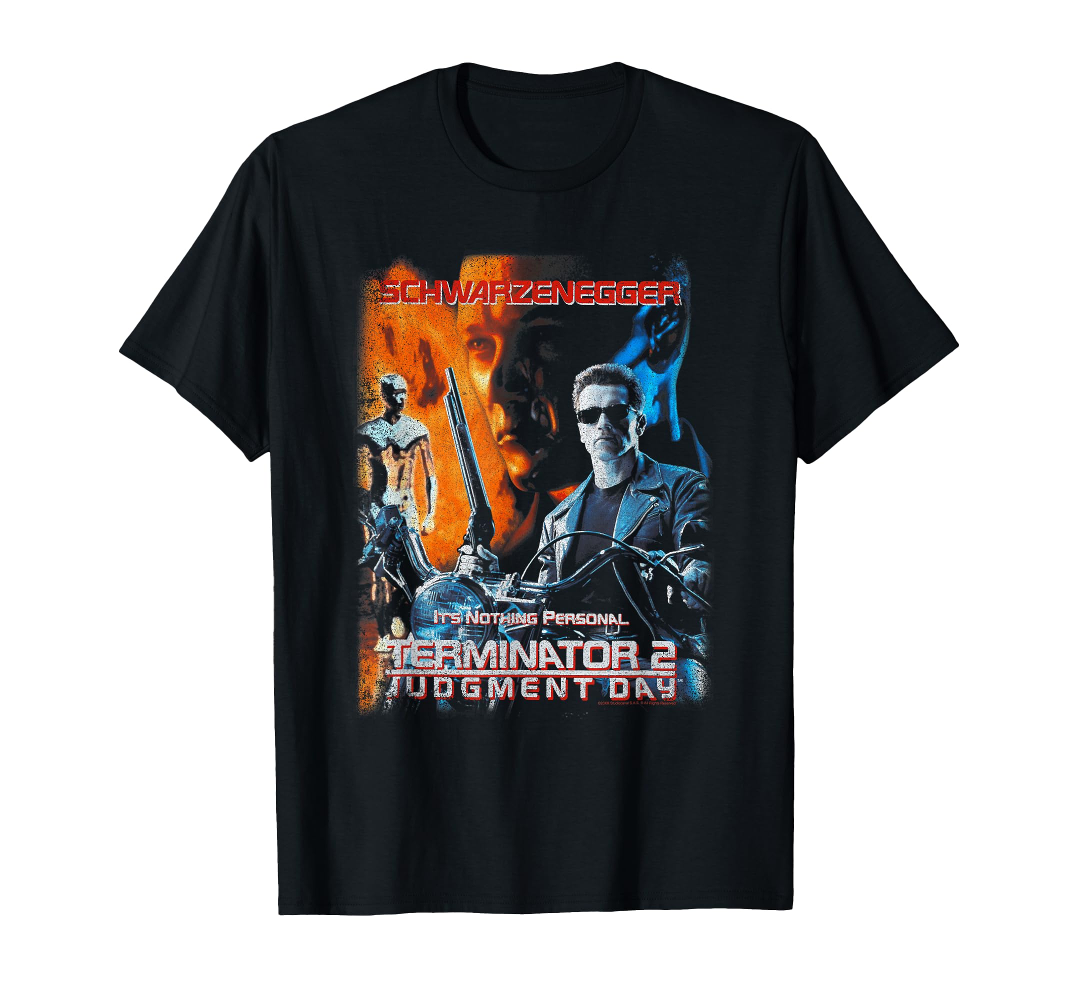 Amazon.com: Terminator 2 Arnold Schwarzenegger Movie T-Shirt : Clothing ...