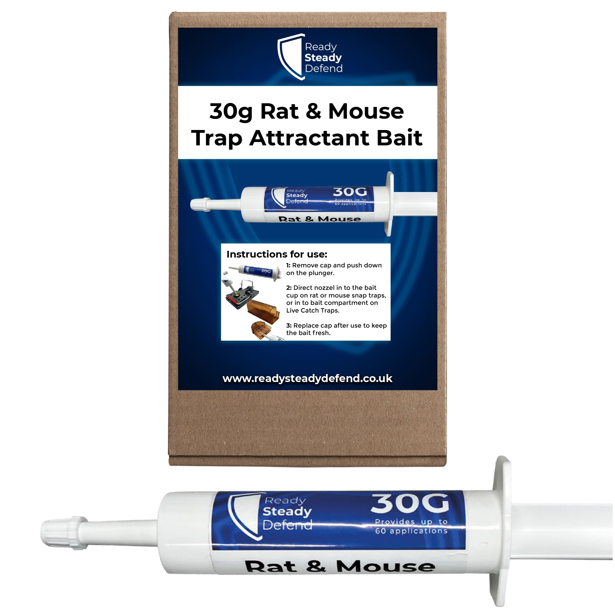 READY STEADY DEFEND Rat & Mouse Bait Attractant - Precision Syringe ...