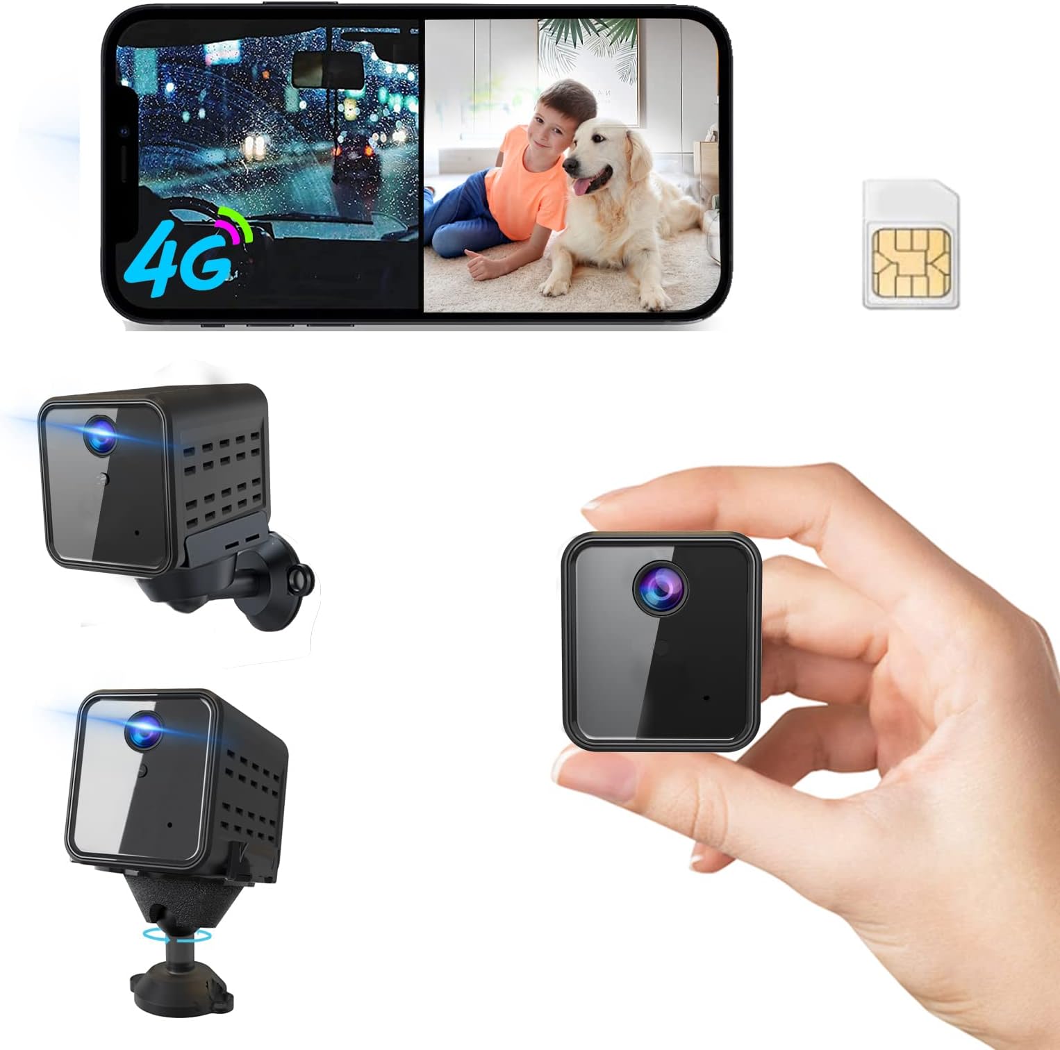 Amazon.com : aidowocam 2K Cellular Security Camera, No WiFi Camera SIM ...