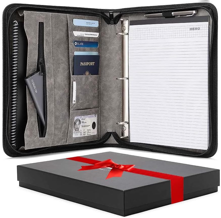 Forevermore Portfolios Padfolio Binder - Professional Faux Leather ...