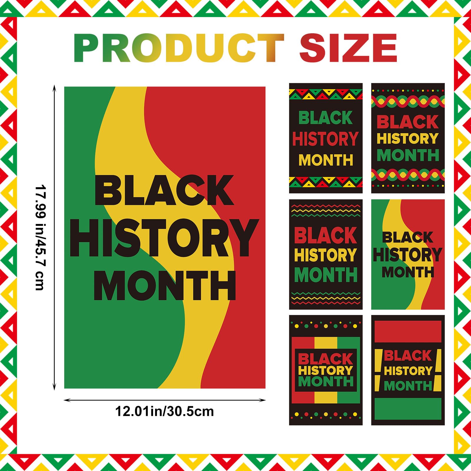 Snapklik.com : 12 Pcs Black History Month Posters 12x18 Inch African ...